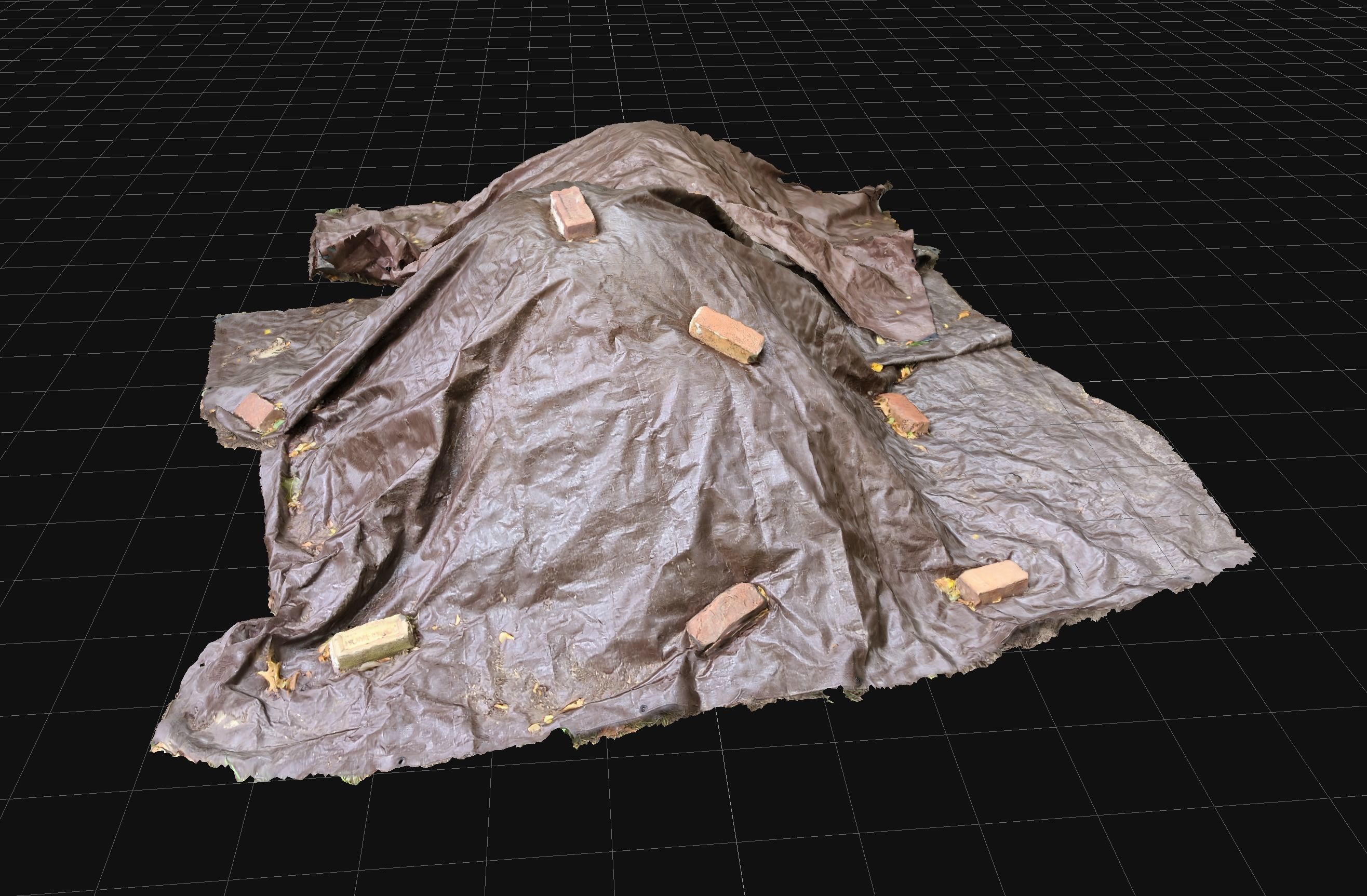 Tarp Covered Pile free 3D model | CGTrader