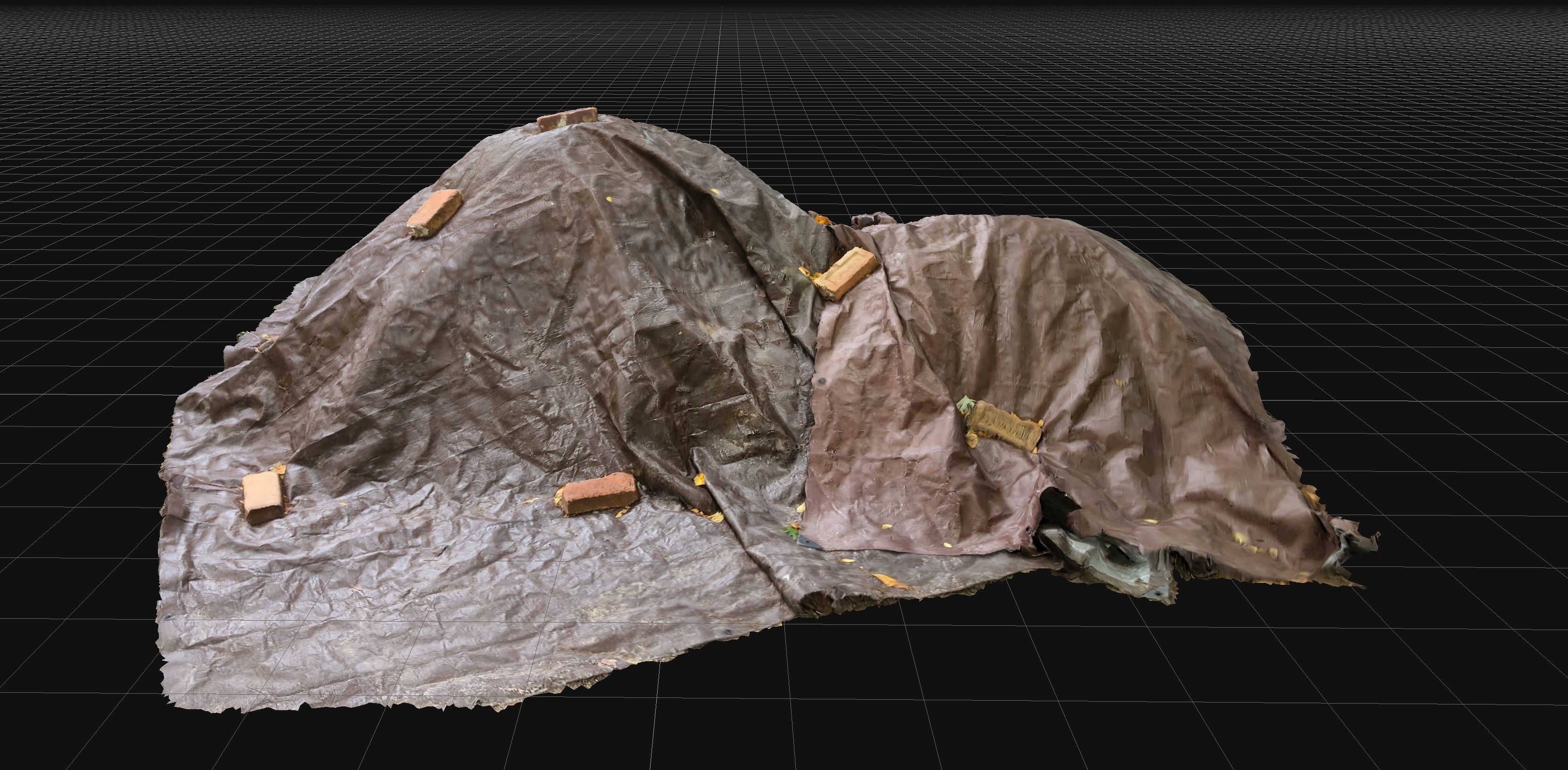 Tarp Covered Pile free 3D model | CGTrader