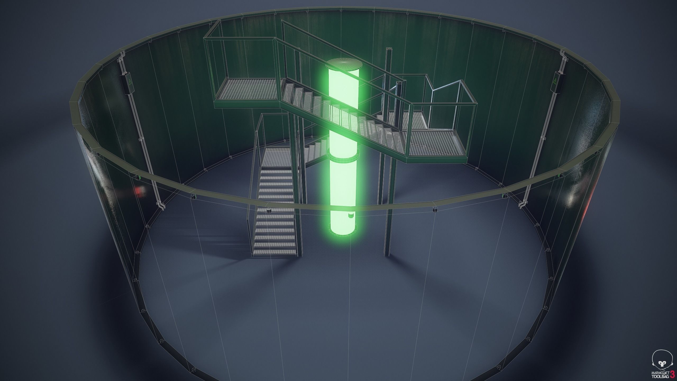 3D model Modular underground military base VR / AR / low-poly | CGTrader