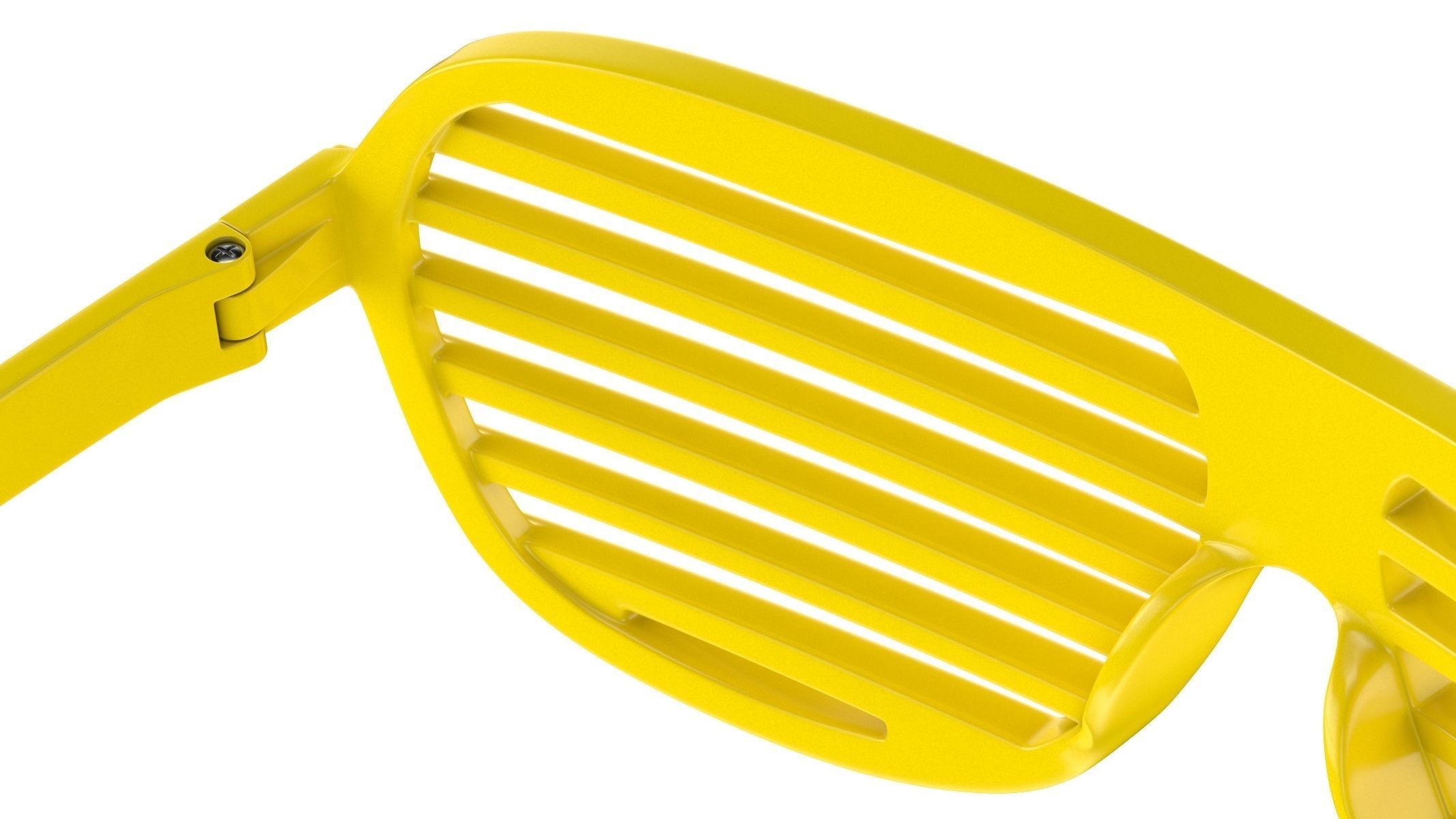 Shutter Glasses Yellow 3D model | CGTrader
