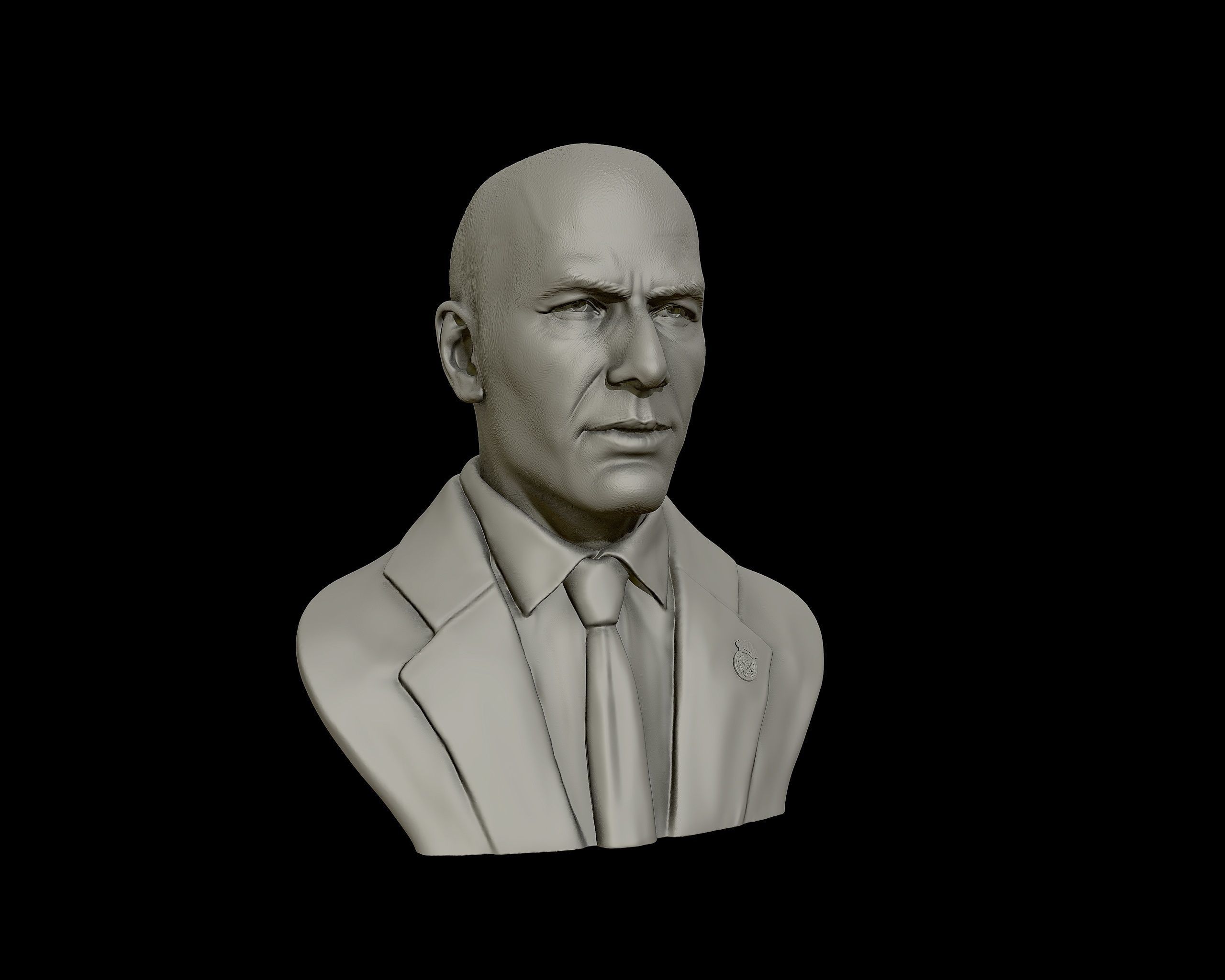Zinedine Zidane 3D model sculpture 3D model 3D printable | CGTrader