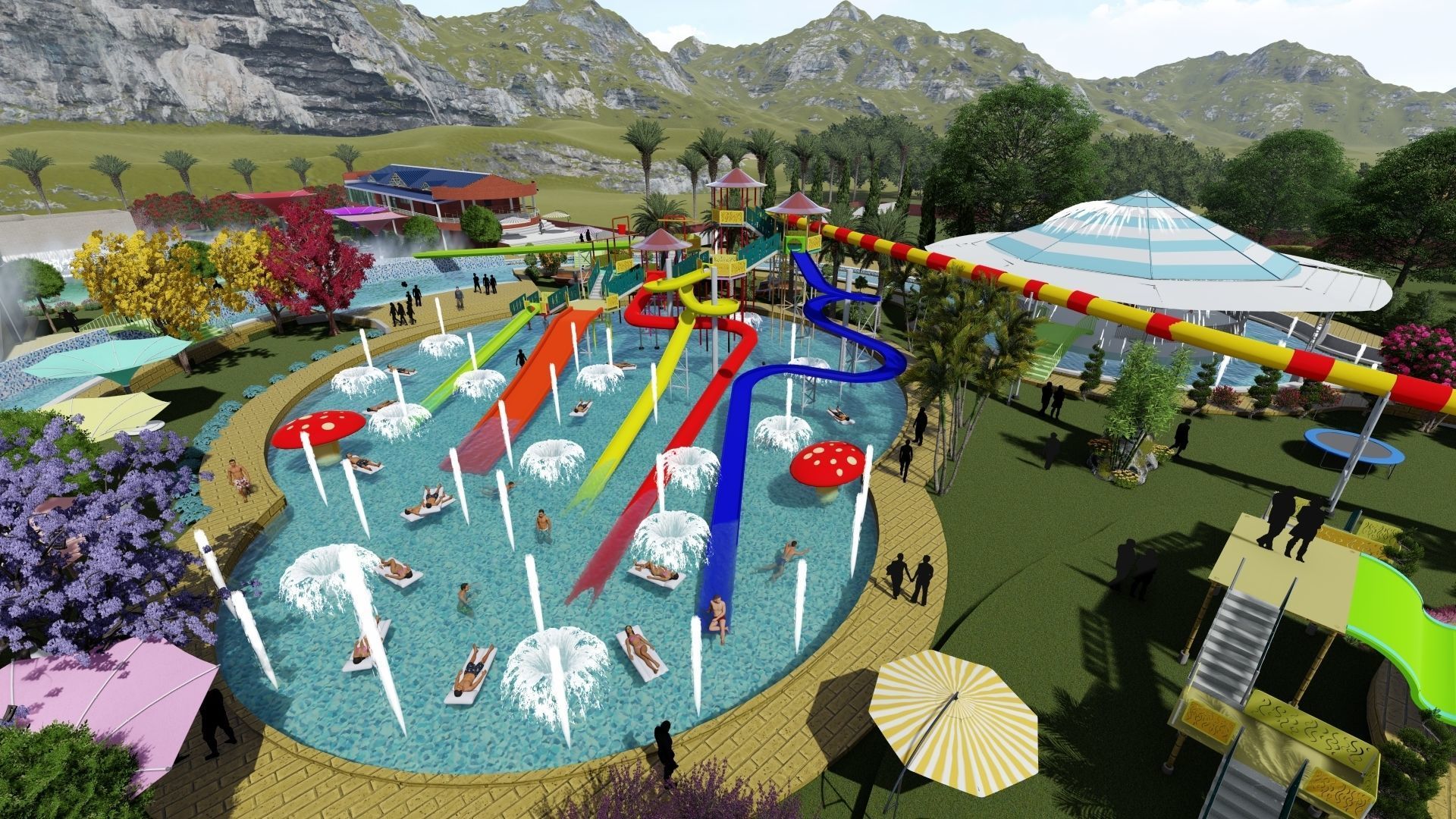 Water Park 3D model animated | CGTrader