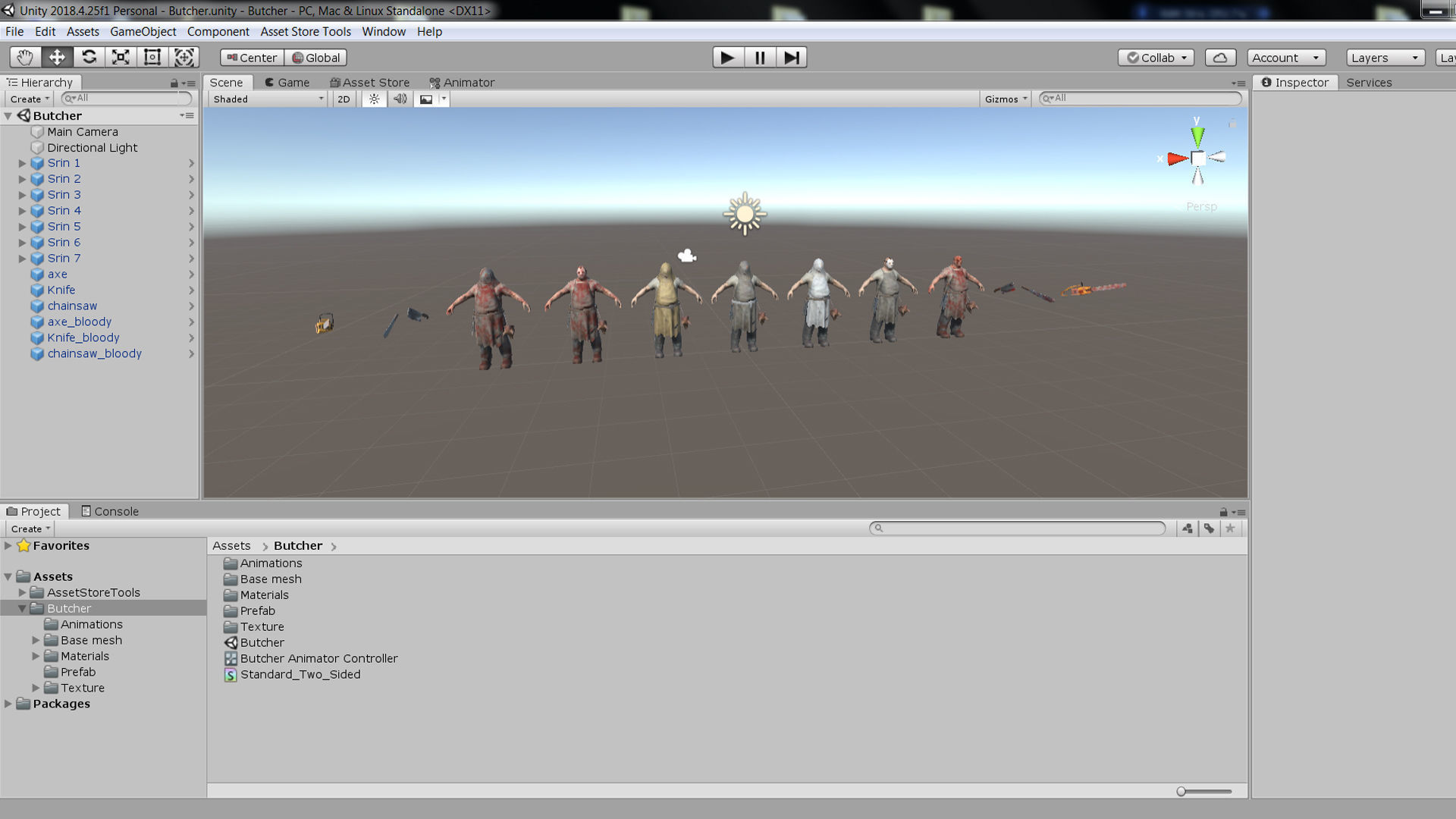 3D model Butcher VR / AR / low-poly rigged animated | CGTrader
