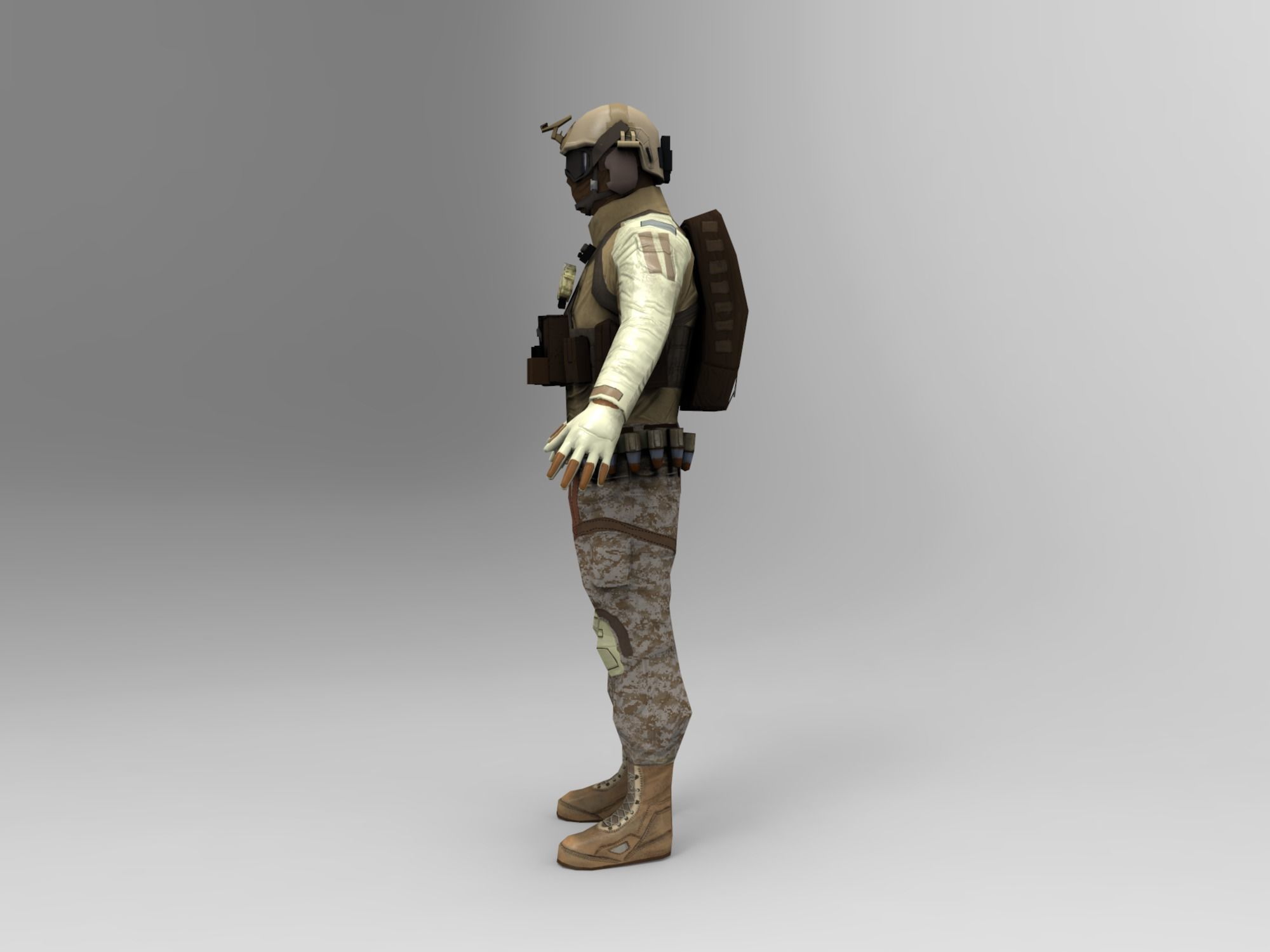 3D model American Soldier VR / AR / low-poly | CGTrader