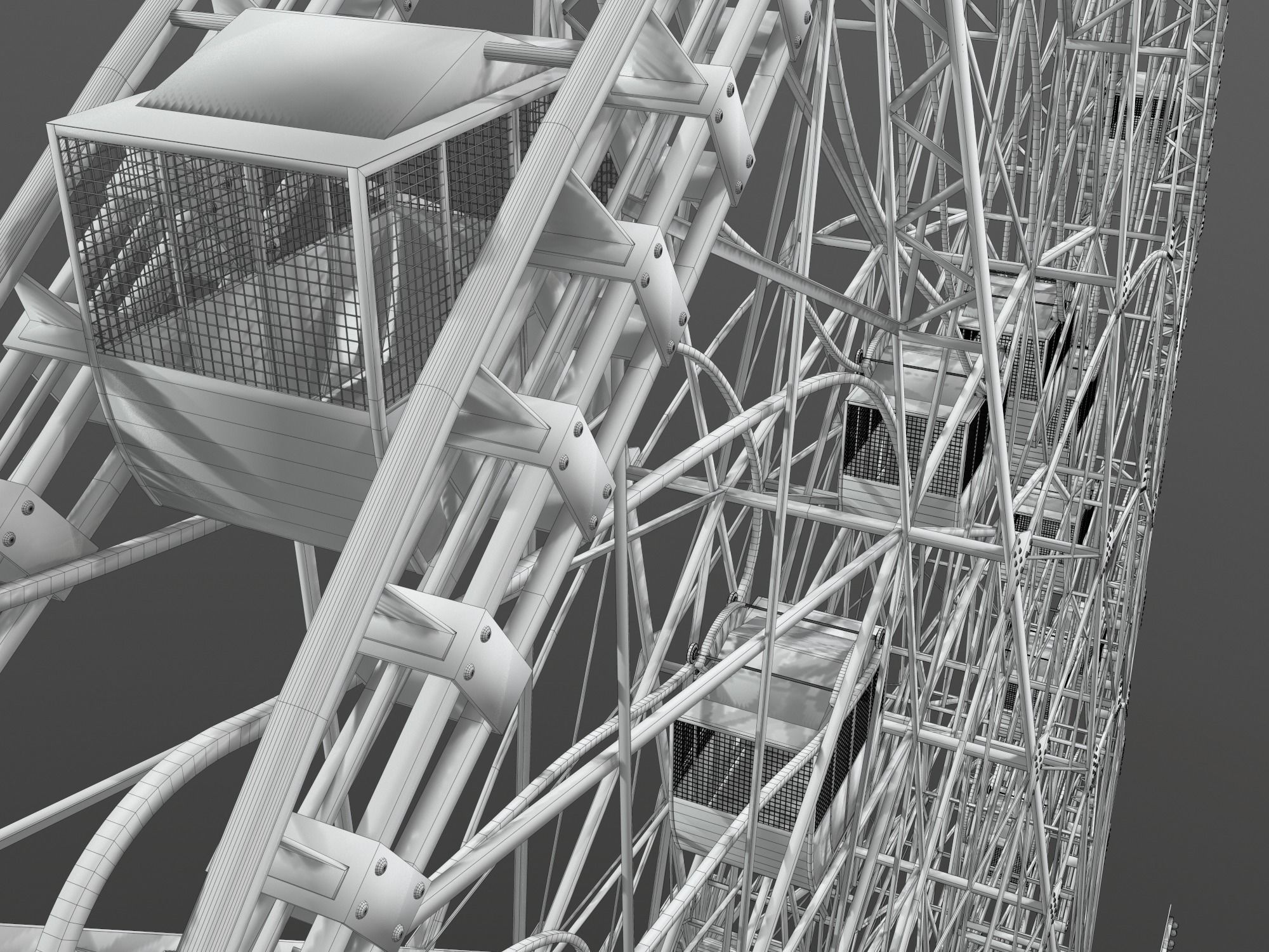 Denos Wonder Wheel Coney Island Carousel 3D model | CGTrader