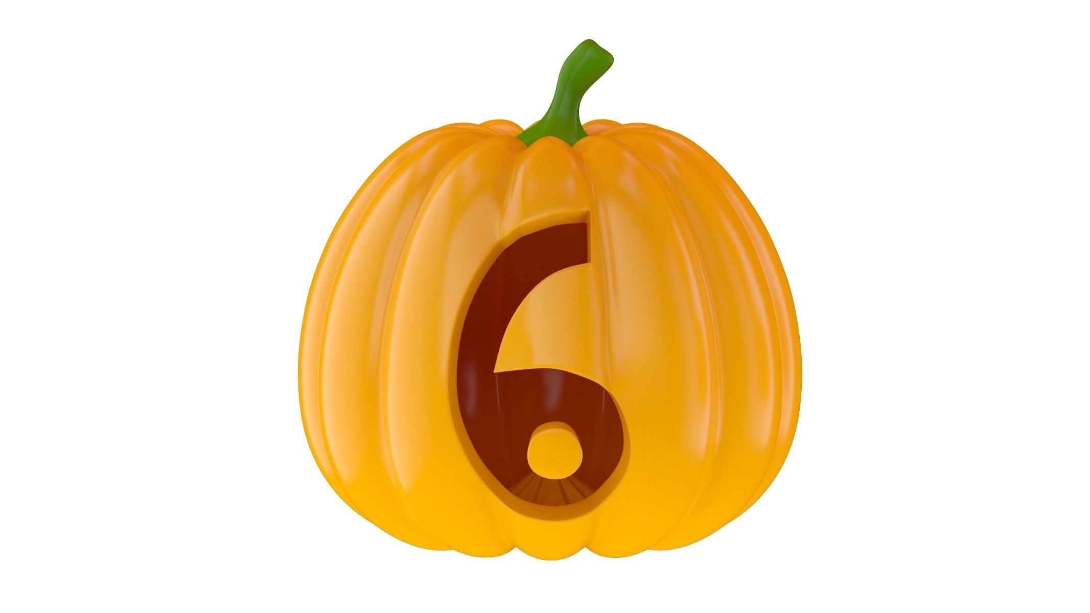 Halloween Pumpkin Numbers 3D model | CGTrader
