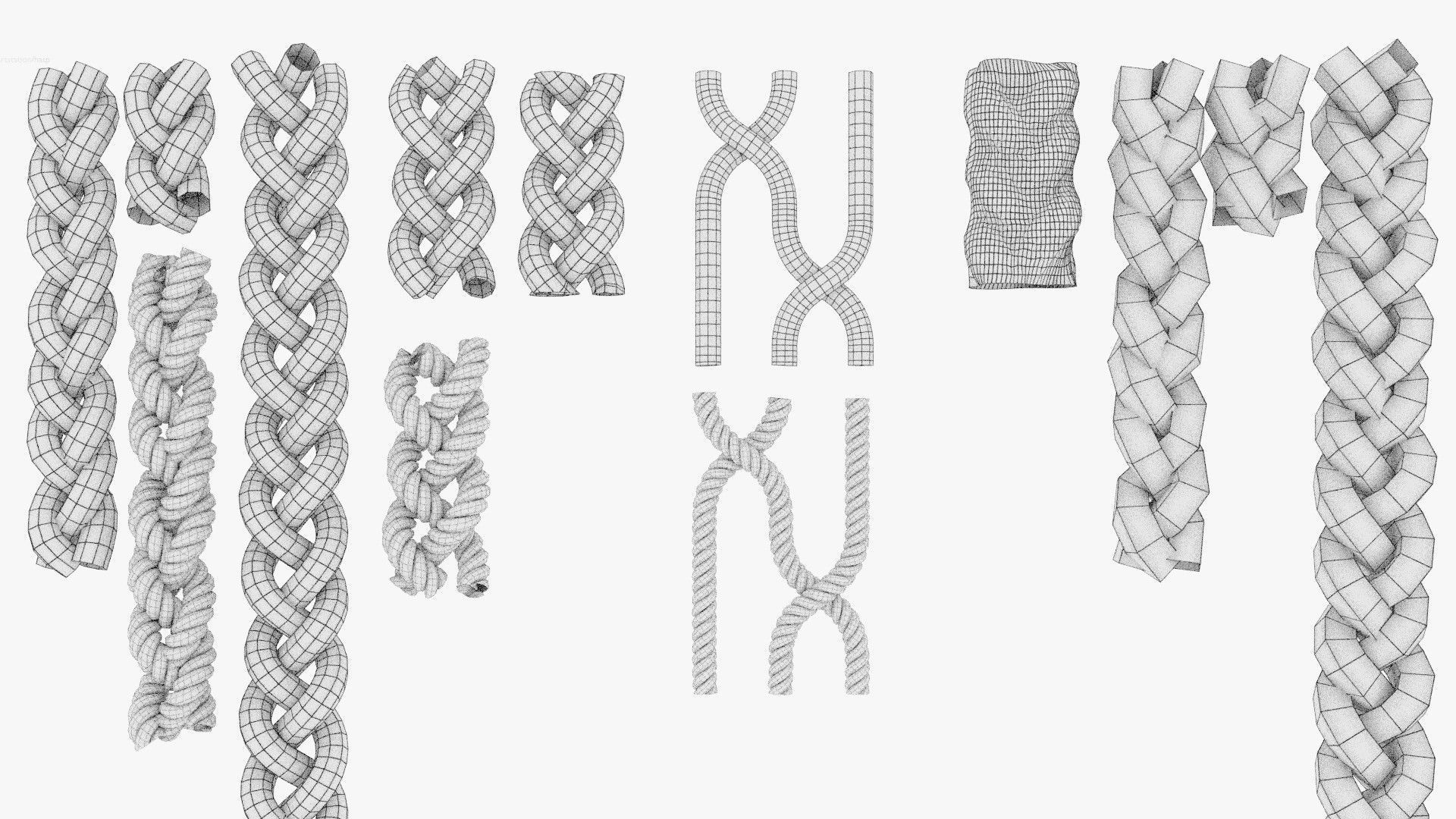 3D model flat sinnet braid VR / AR / low-poly | CGTrader