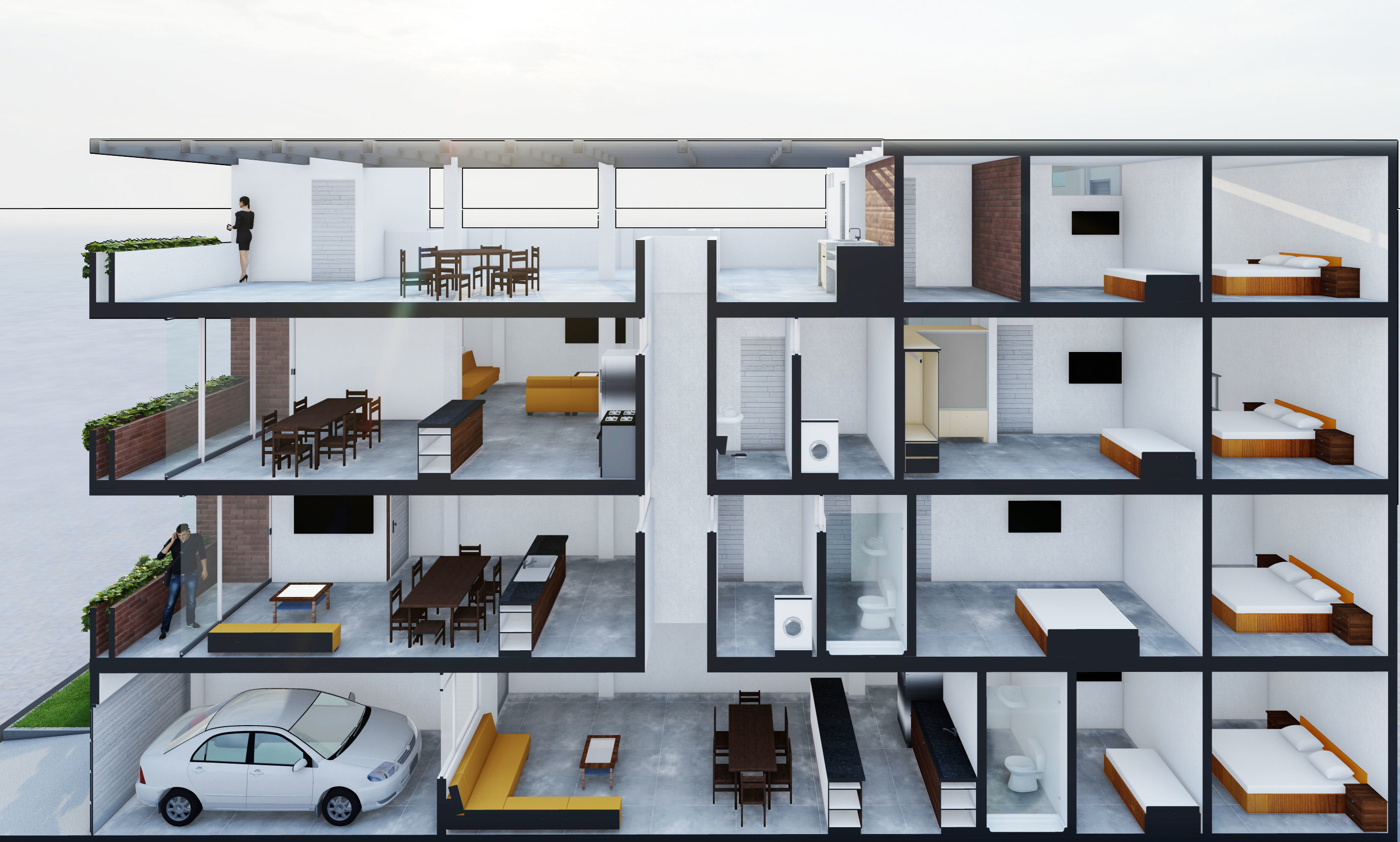 Multi-family building x 3D model | CGTrader