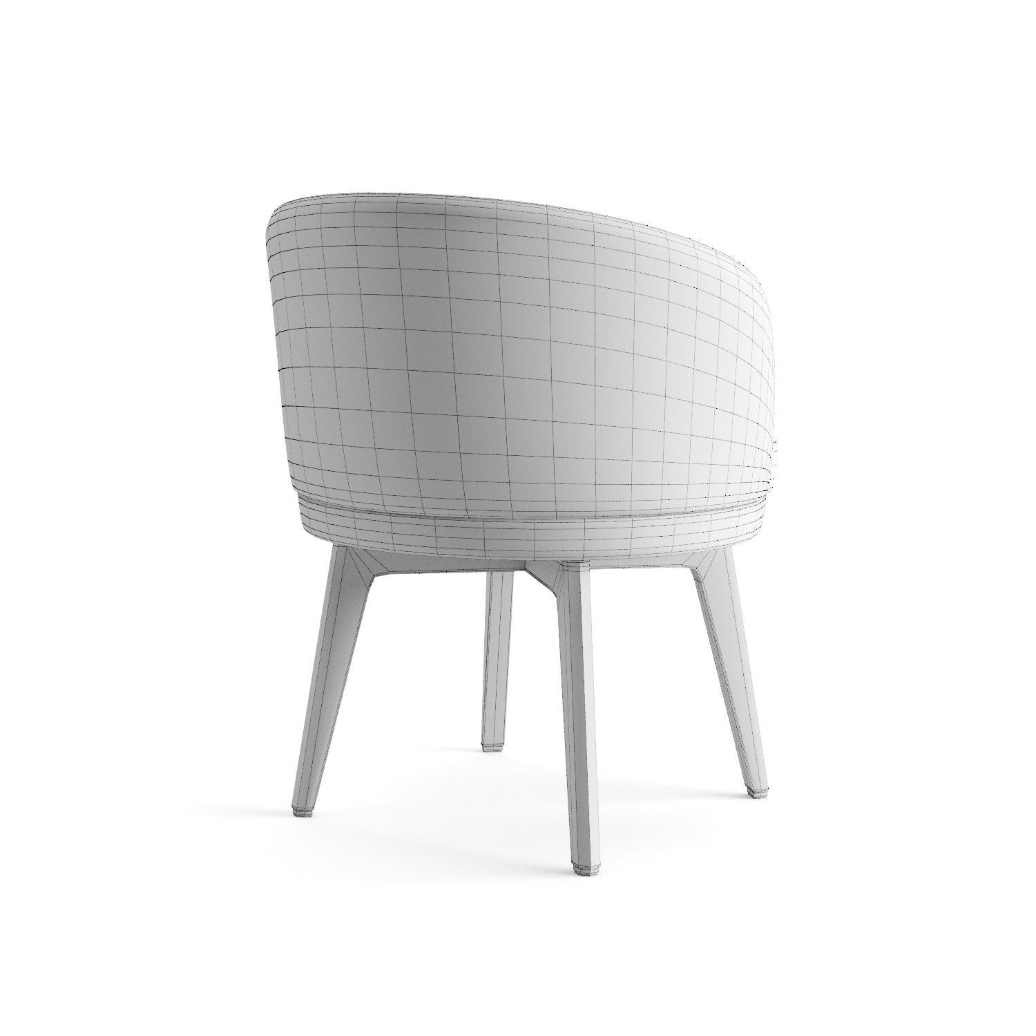 Fendi Casa Prisme Marble Table And Doyle Chair 3D model | CGTrader