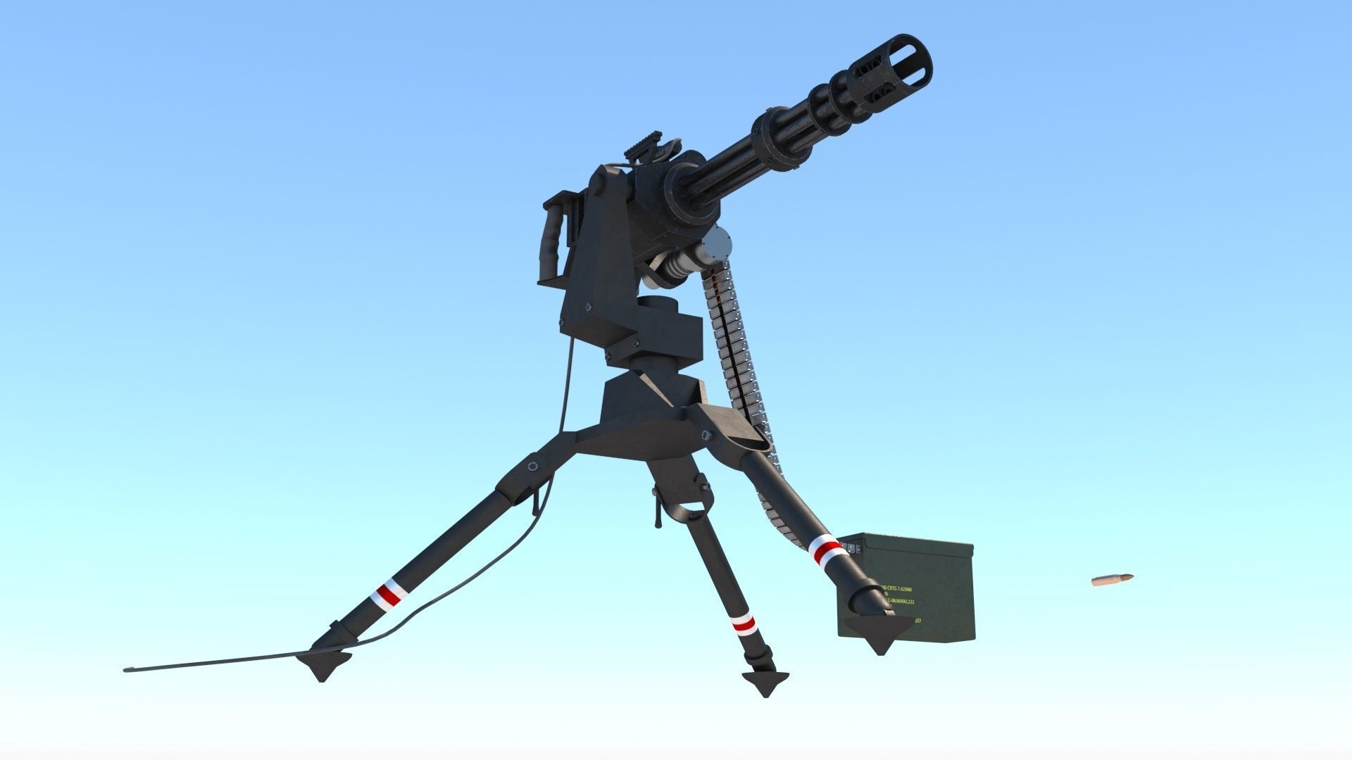 3D model Modern Minigun VR / AR / low-poly | CGTrader