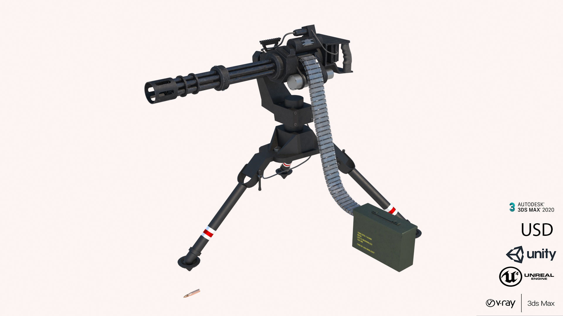 3D model Modern Minigun VR / AR / low-poly | CGTrader 3D model Modern Minigun VR / AR / low-poly | CGTrader