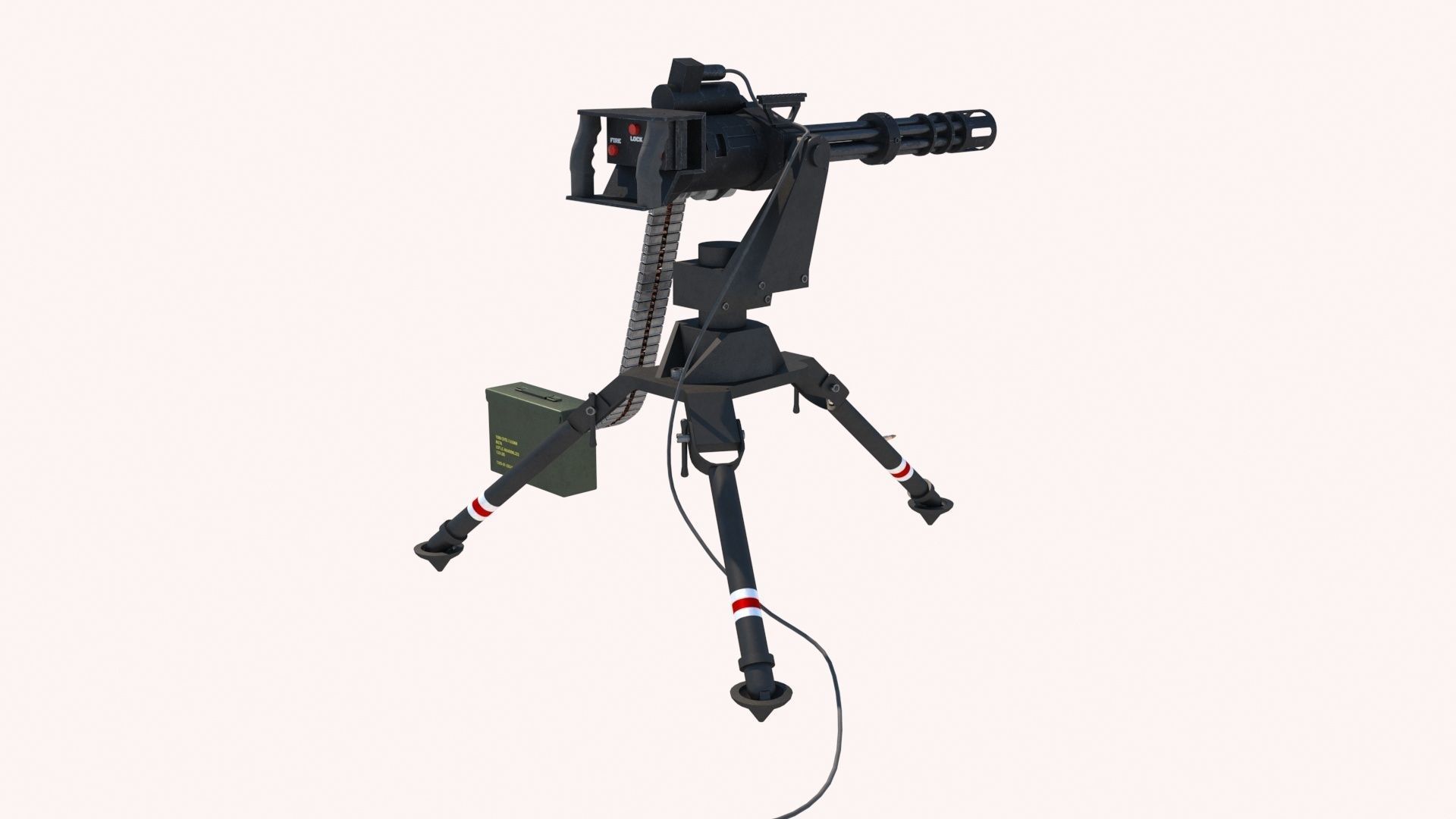 3D model Modern Minigun VR / AR / low-poly | CGTrader