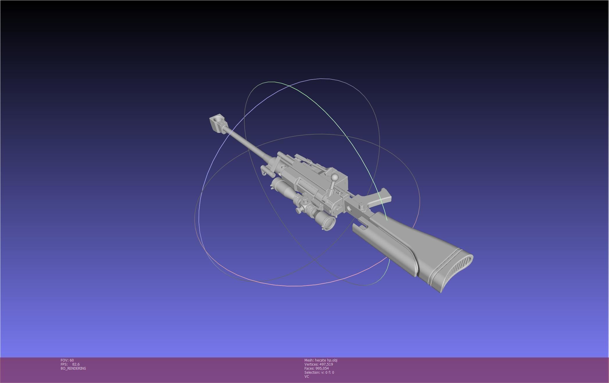 Sword Art Online Sinon Hecate II Rifle Basic Model 3D model | CGTrader