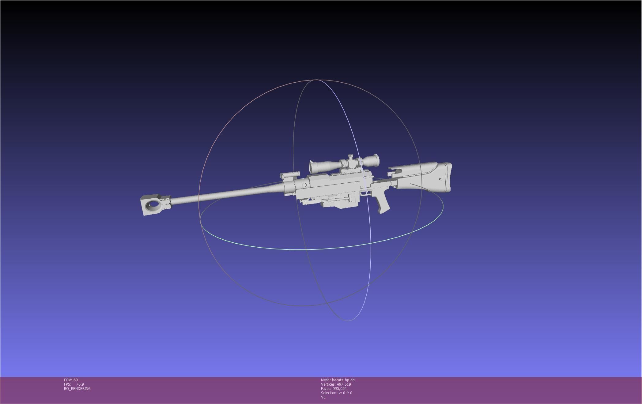 Sword Art Online Sinon Hecate II Rifle Basic Model 3D model | CGTrader
