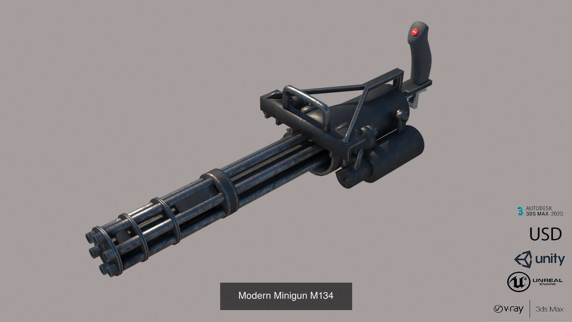 Modern Minigun 3D Model Collection | CGTrader