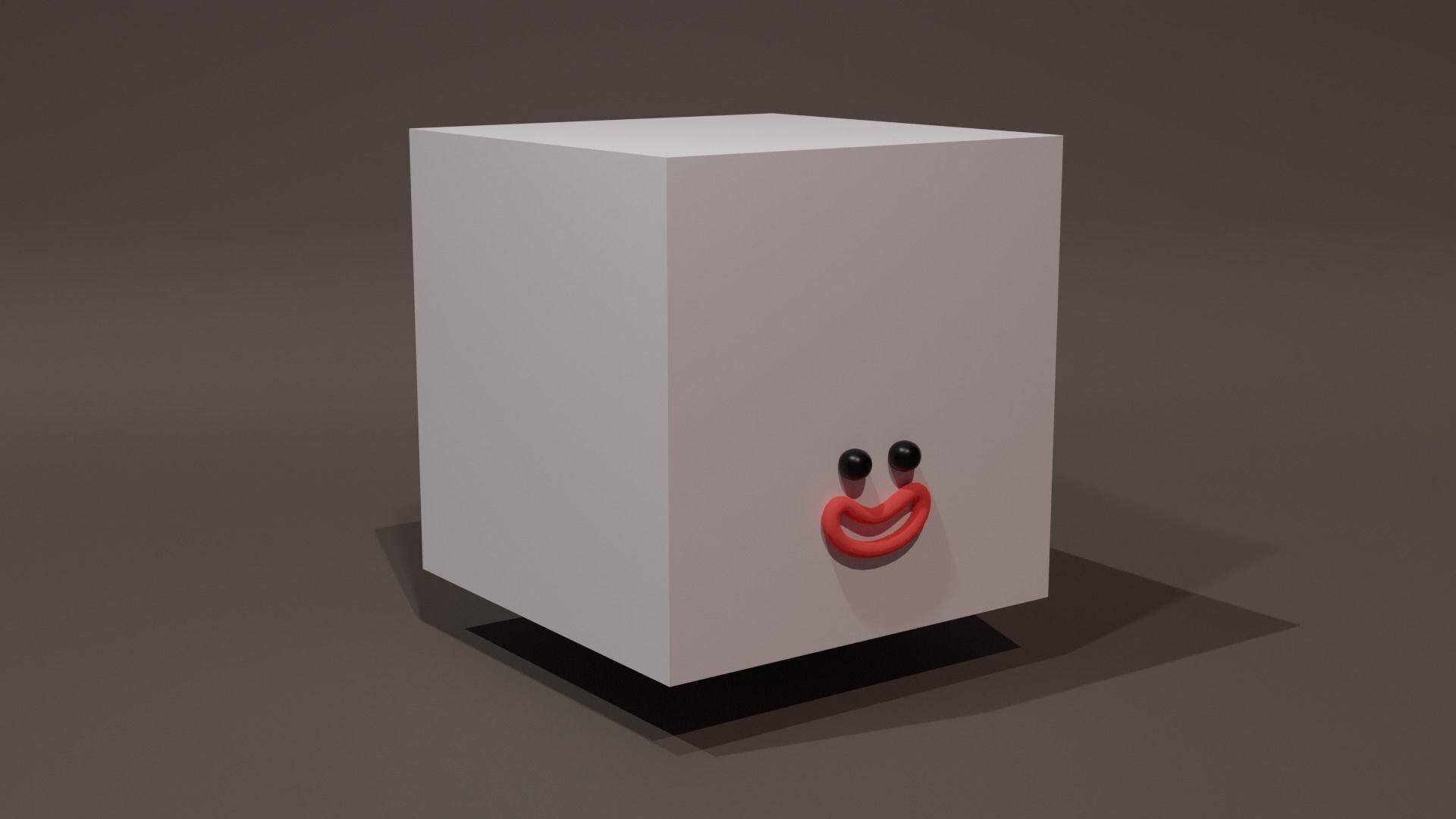 3D model Happy Default Cube - Funny Cartoon Style Lowpoly VR / AR / low ...