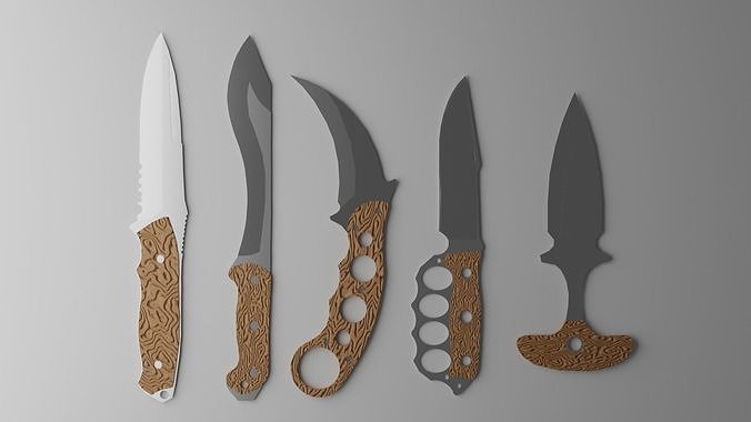 3D model knife modeling VR / AR / low-poly | CGTrader