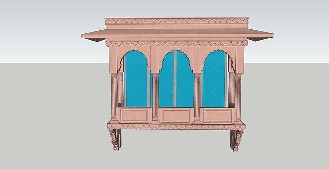 3D model indian jodhpuri stone jharokha 3d modal VR / AR / low-poly ...