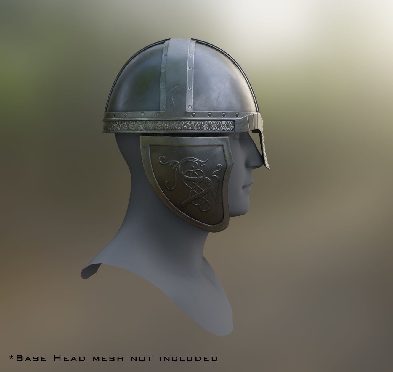 3D model Medieval Knight Helmet VR / AR / low-poly | CGTrader