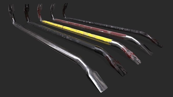 3D model Crowbar five color options VR / AR / low-poly | CGTrader