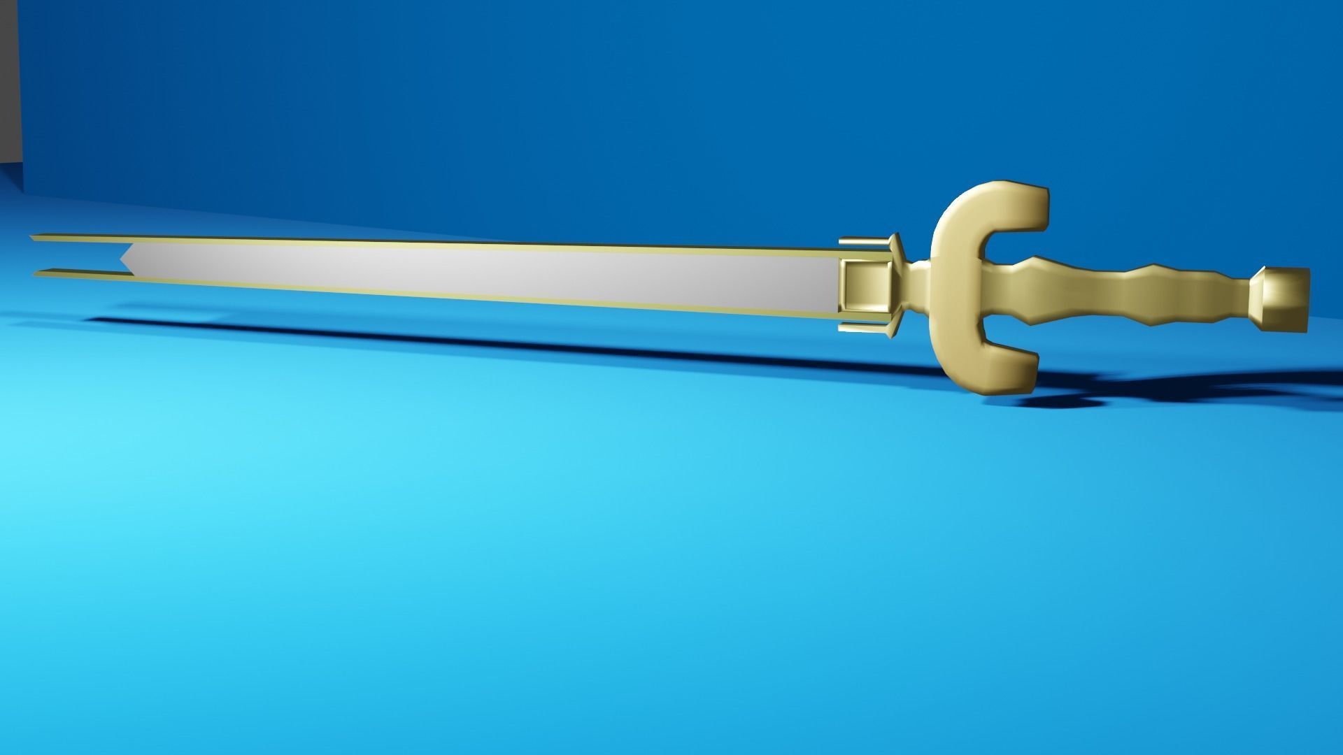 sowrd art online 3D gold sowrd low-poly for sowrd lovers free VR / AR ...