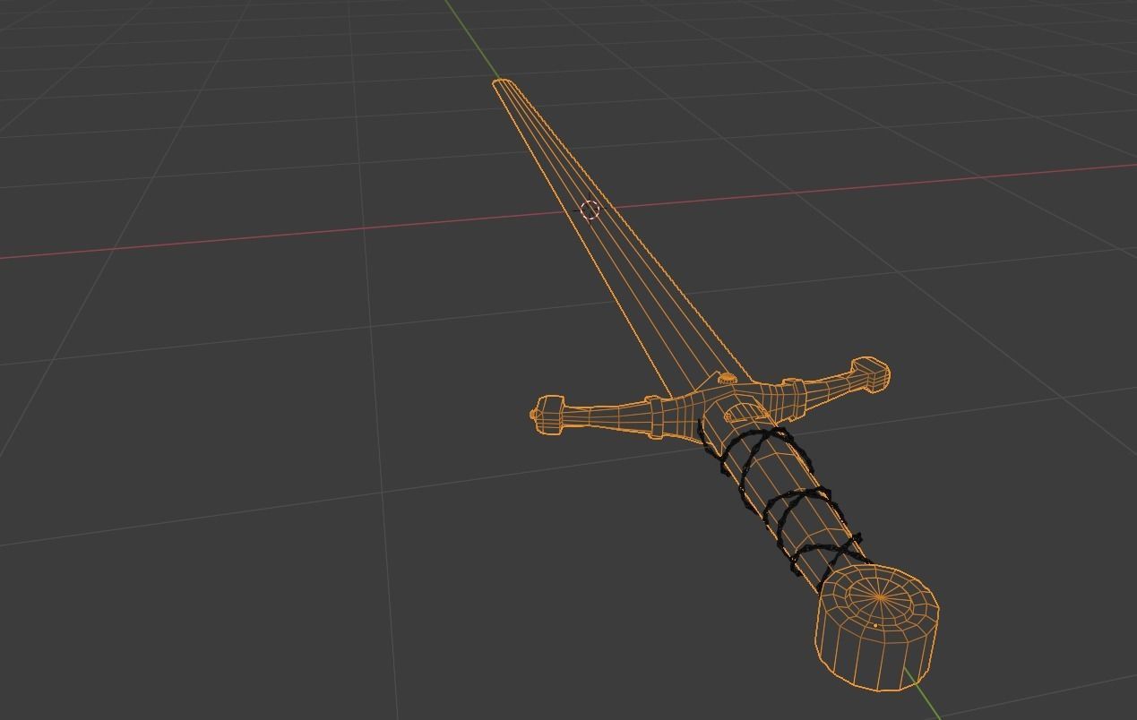 3D model Longsword Medieval Type XVIa - Low Poly Model VR / AR / low ...