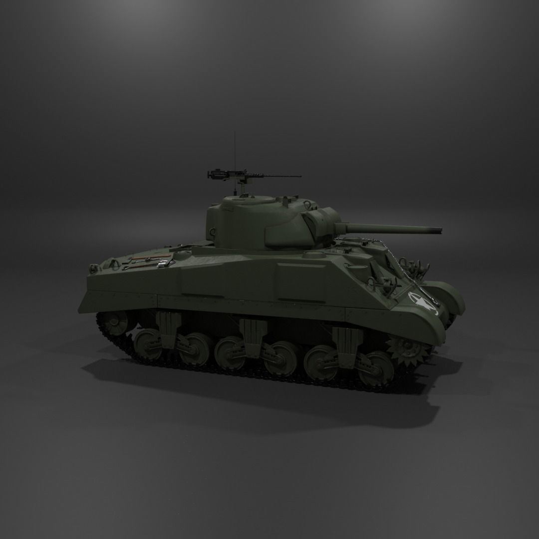 M4 Sherman Medium Tank free 3D model | CGTrader