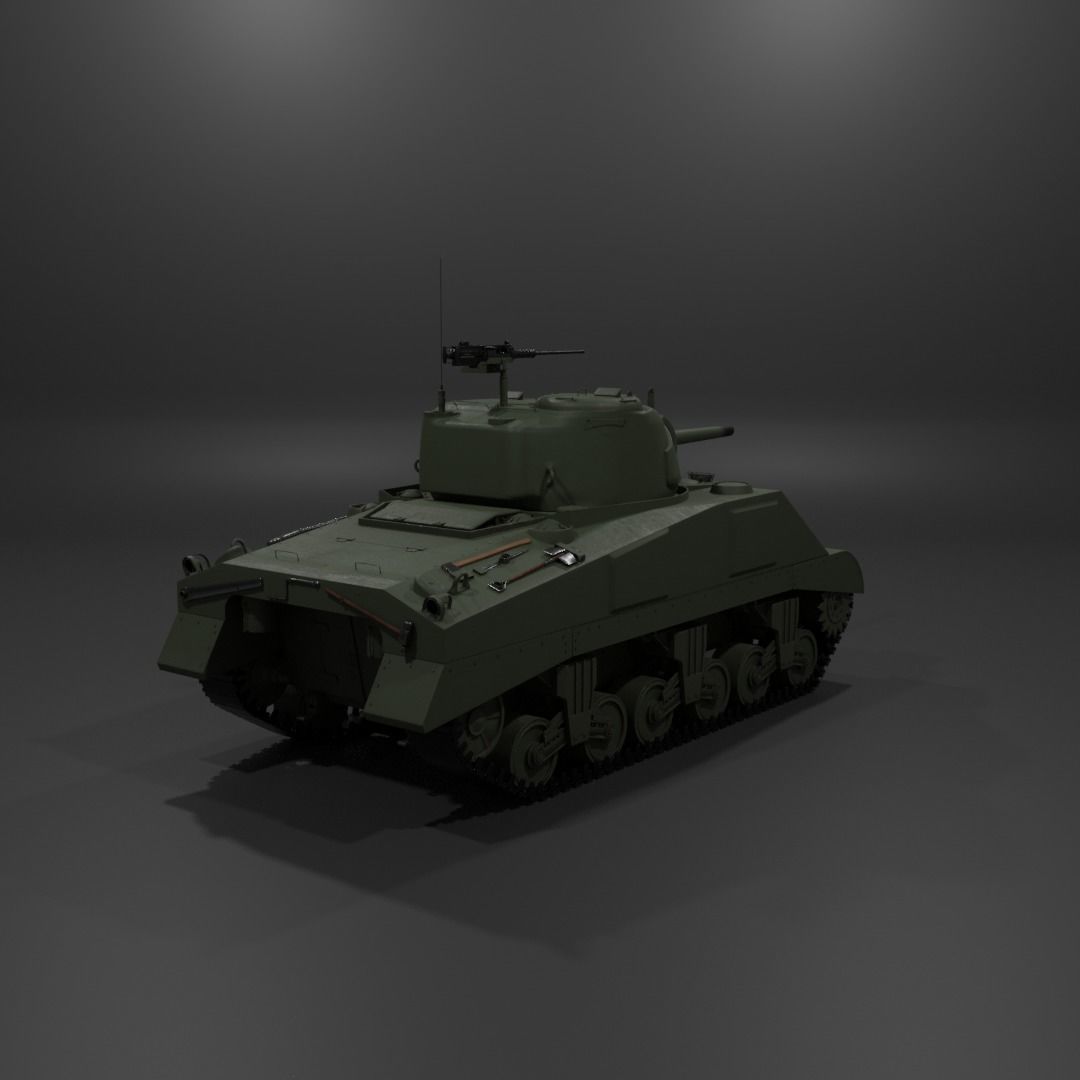 M4 Sherman Medium Tank free 3D model | CGTrader