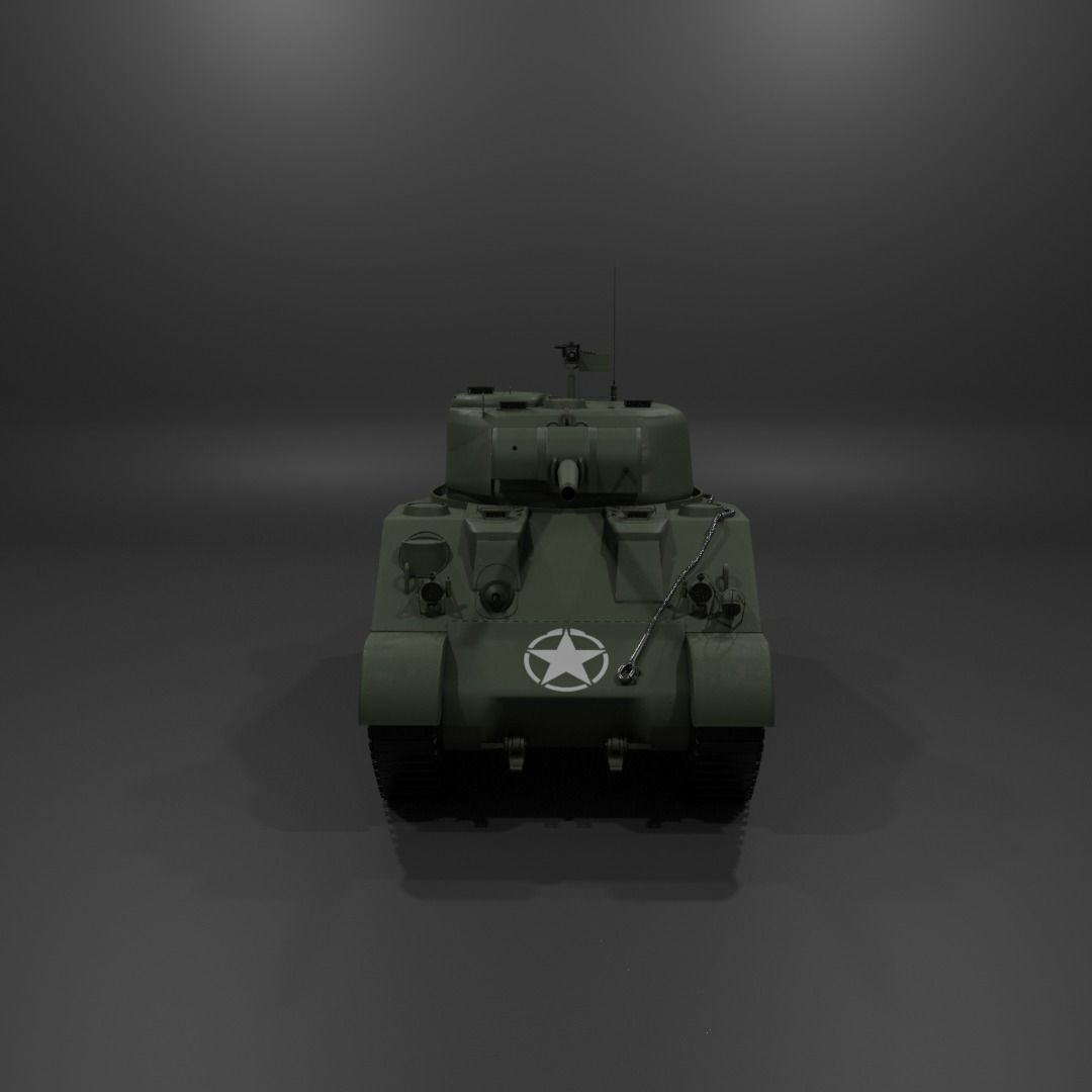 M4 Sherman Medium Tank free 3D model | CGTrader