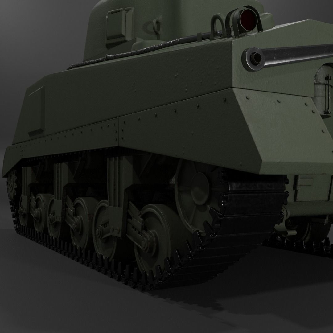 M4 Sherman Medium Tank free 3D model | CGTrader