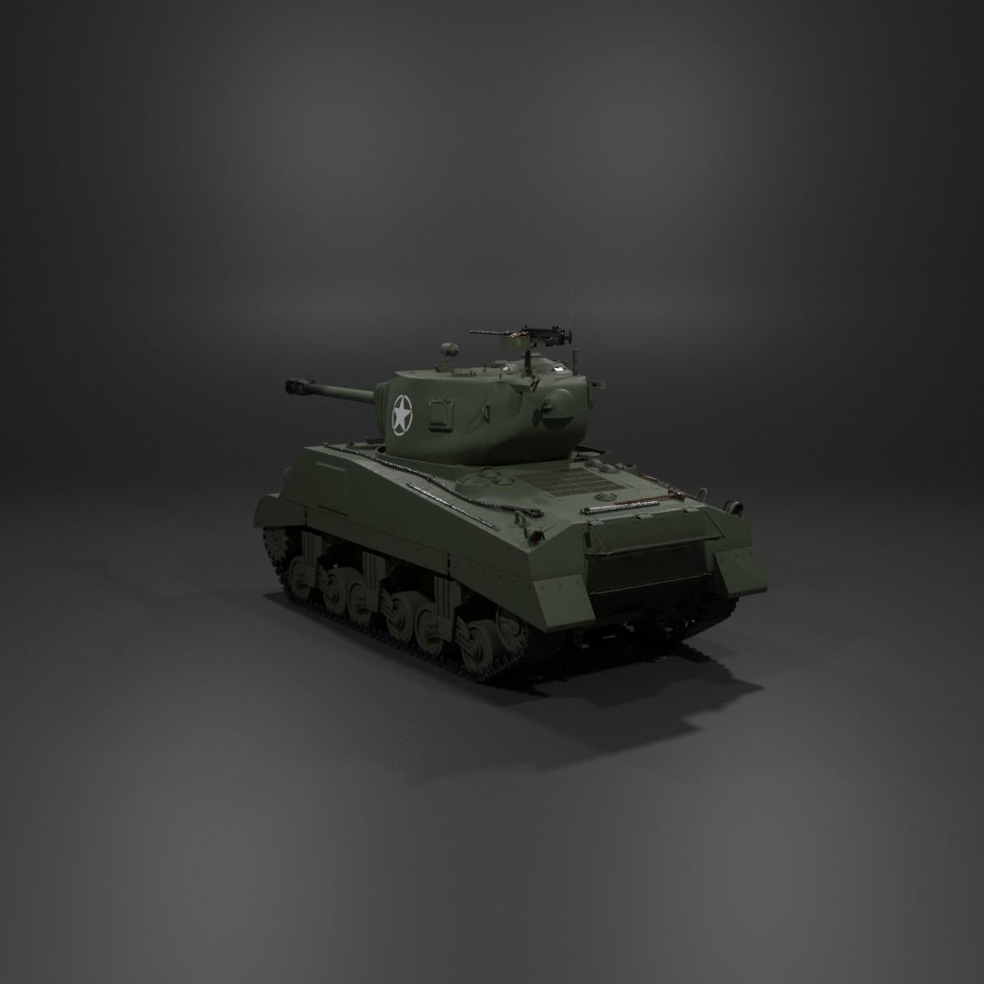 M4A2 76 W Sherman Medium Tank free 3D model | CGTrader