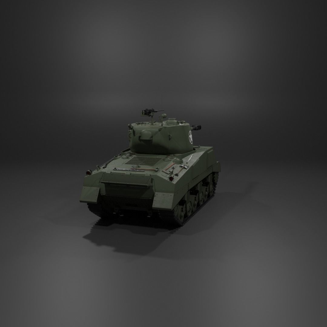 M4A2 76 W Sherman Medium Tank free 3D model | CGTrader