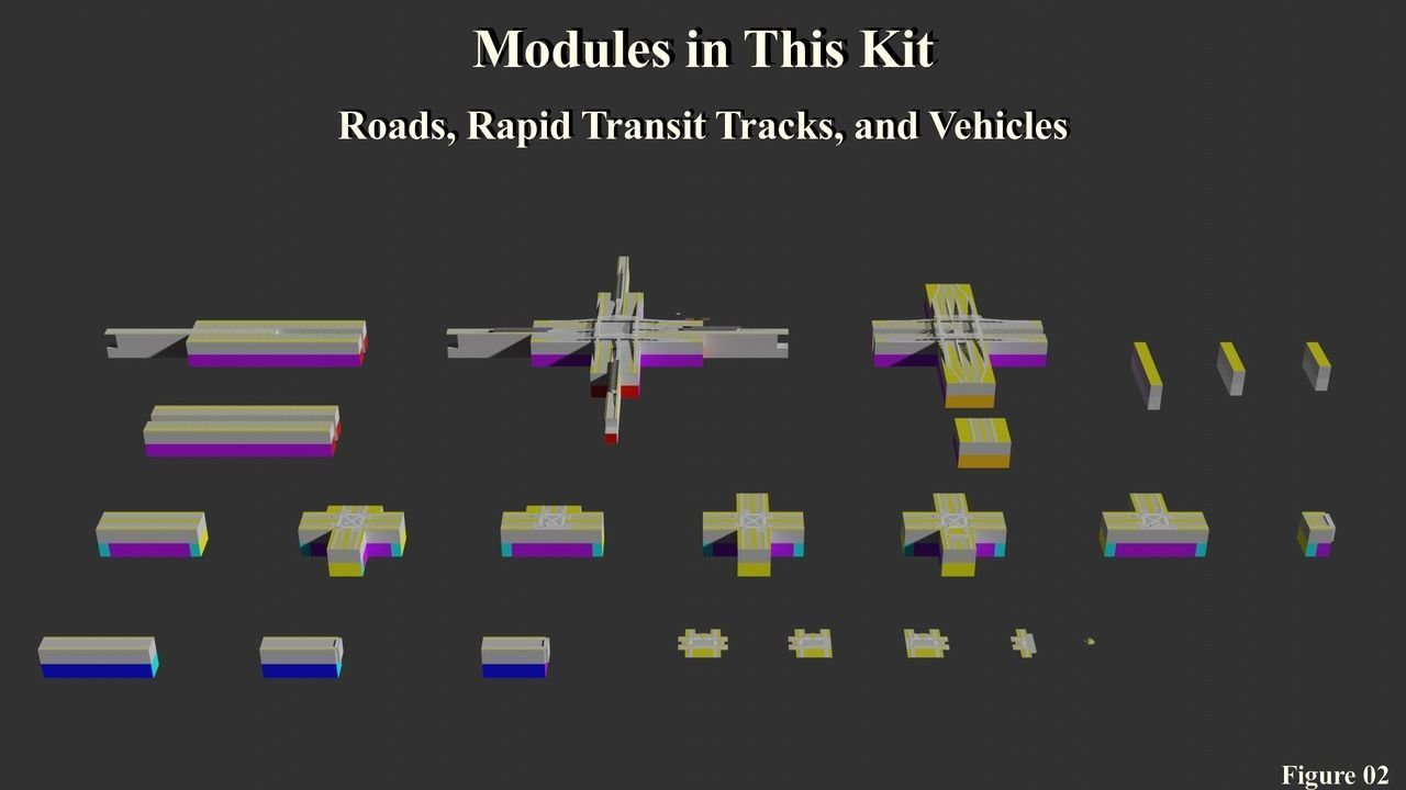 Building Blocks for Modern City Scenes - Kit 01 free 3D model | CGTrader