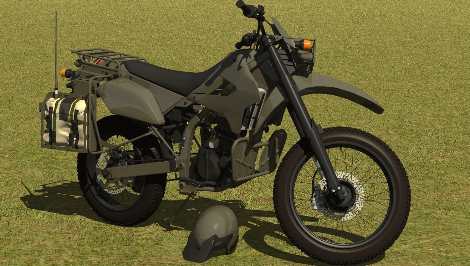 JGSDF Reconnaissance motorcycle 3D model | CGTrader