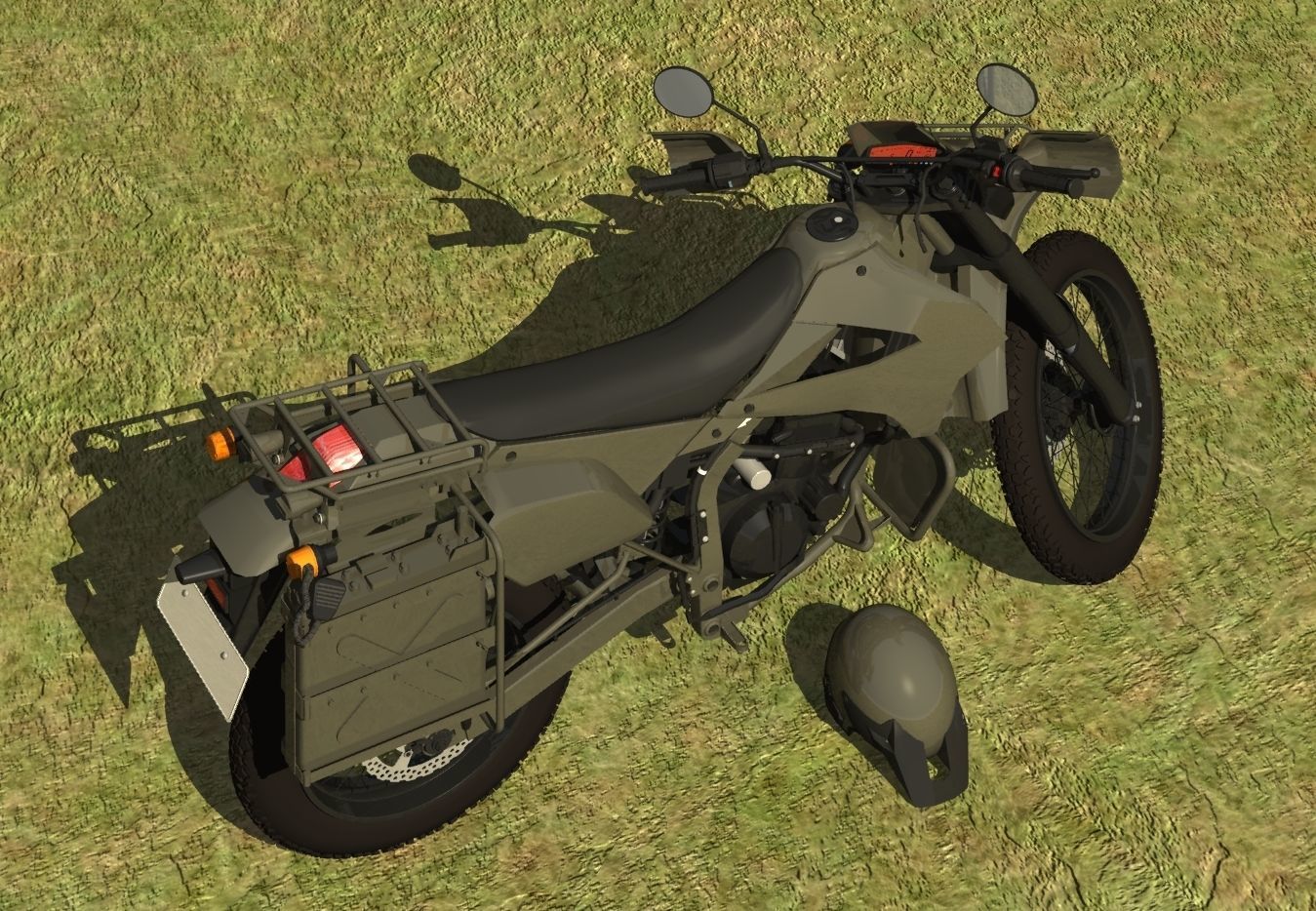 JGSDF Reconnaissance motorcycle 3D model | CGTrader