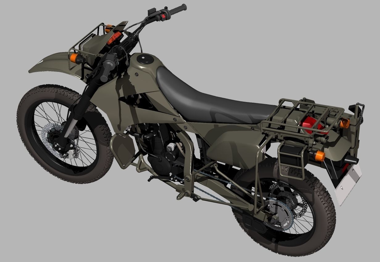 JGSDF Reconnaissance motorcycle 3D model | CGTrader