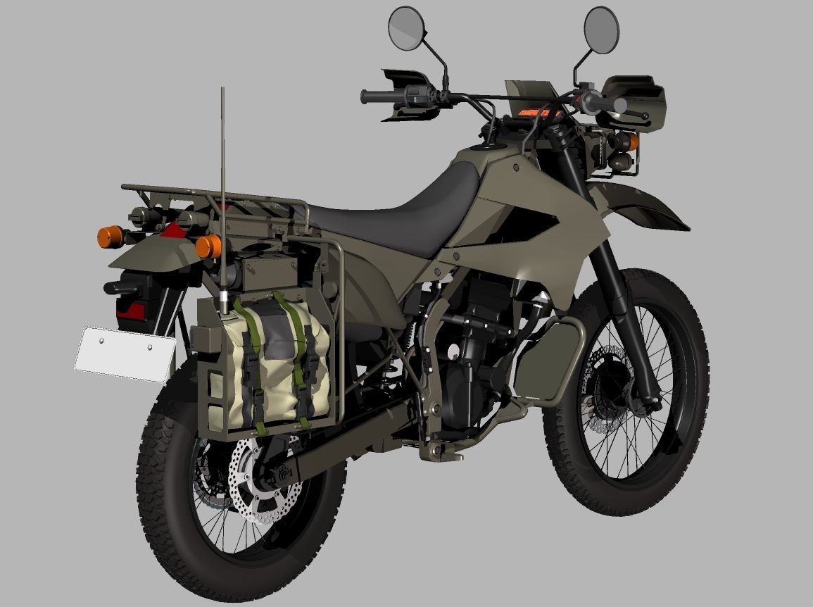 JGSDF Reconnaissance motorcycle 3D model | CGTrader