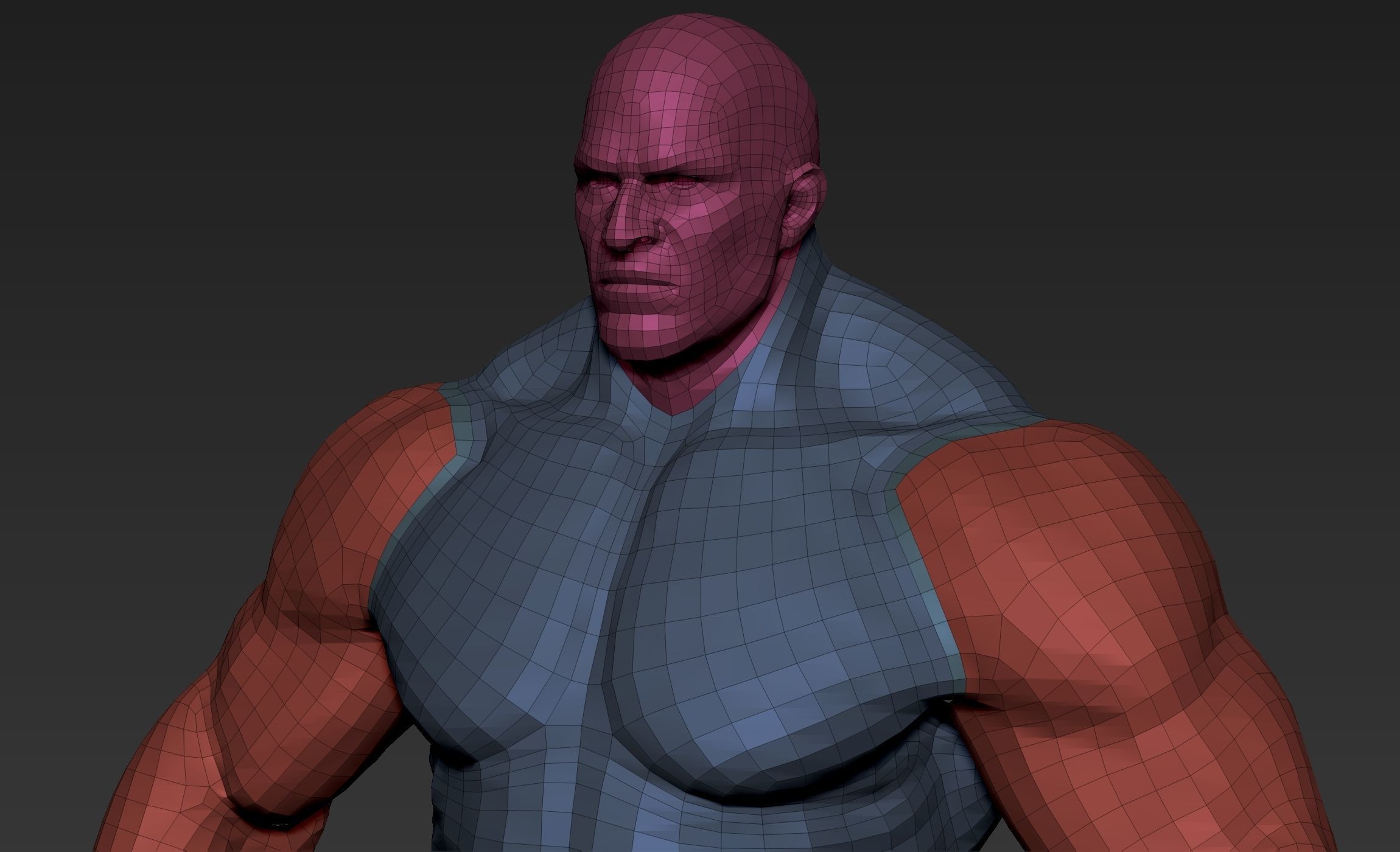 Giant Muscular Man Basemesh 3D model | CGTrader