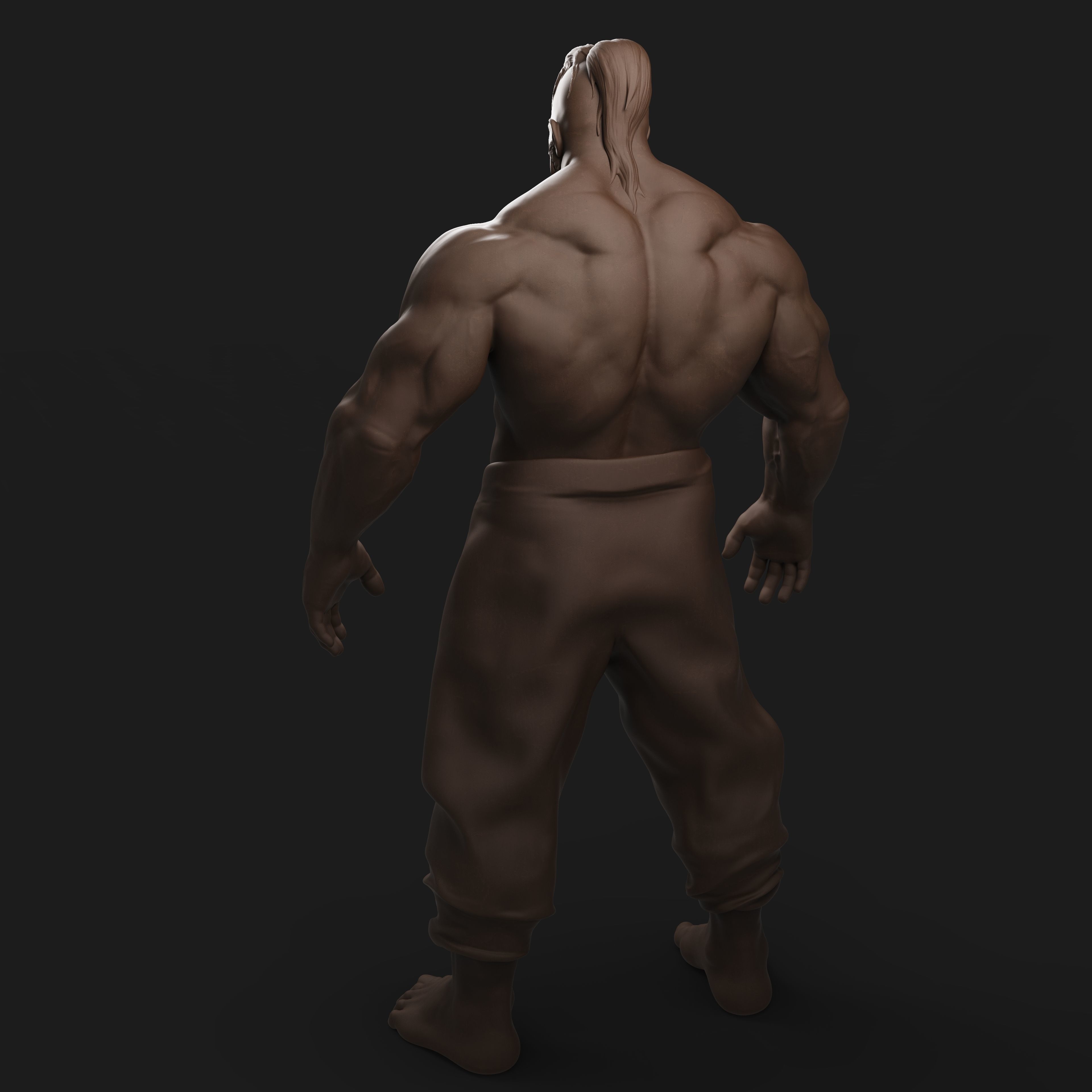 Giant Muscular Man Basemesh 3D model | CGTrader