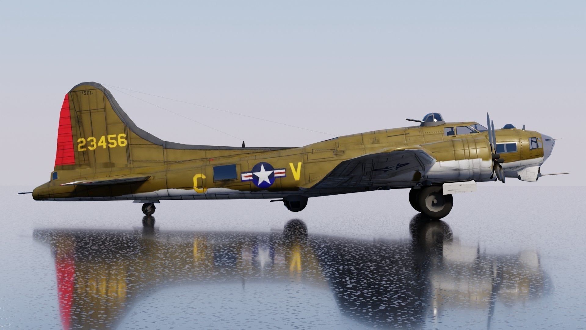 3D model Boeing B-17 Flying Fortress VR / AR / low-poly | CGTrader
