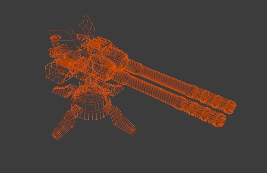 3D model Alien Shooter Turret Replica VR / AR / low-poly | CGTrader