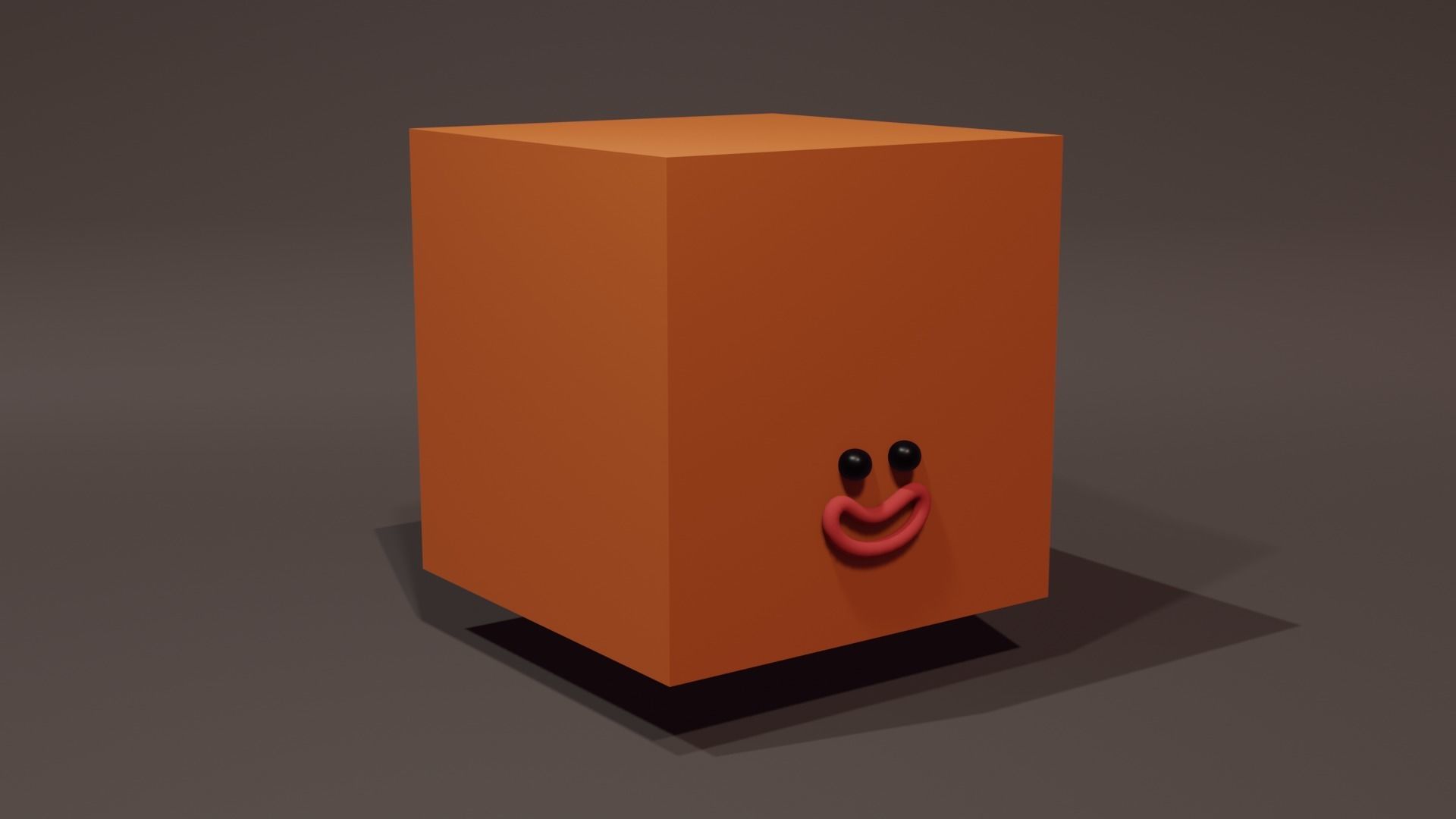 3D model Happy Default Cube Orange - Funny Cartoon Style Lowpoly VR / AR / low-poly | CGTrader
