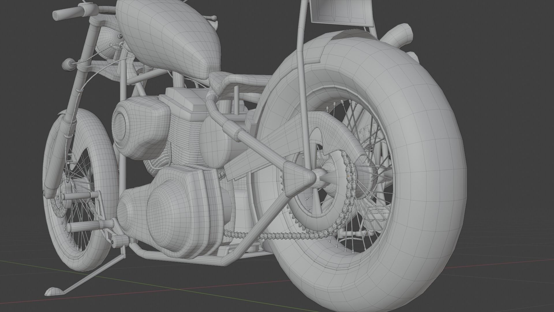 Chopper Motorcycle 3D model | CGTrader