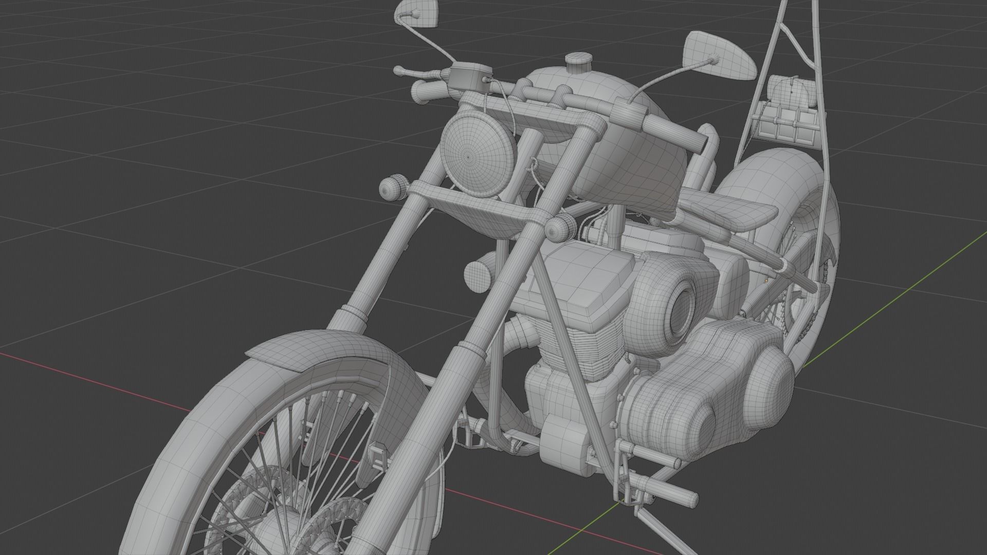 Chopper Motorcycle 3D model | CGTrader