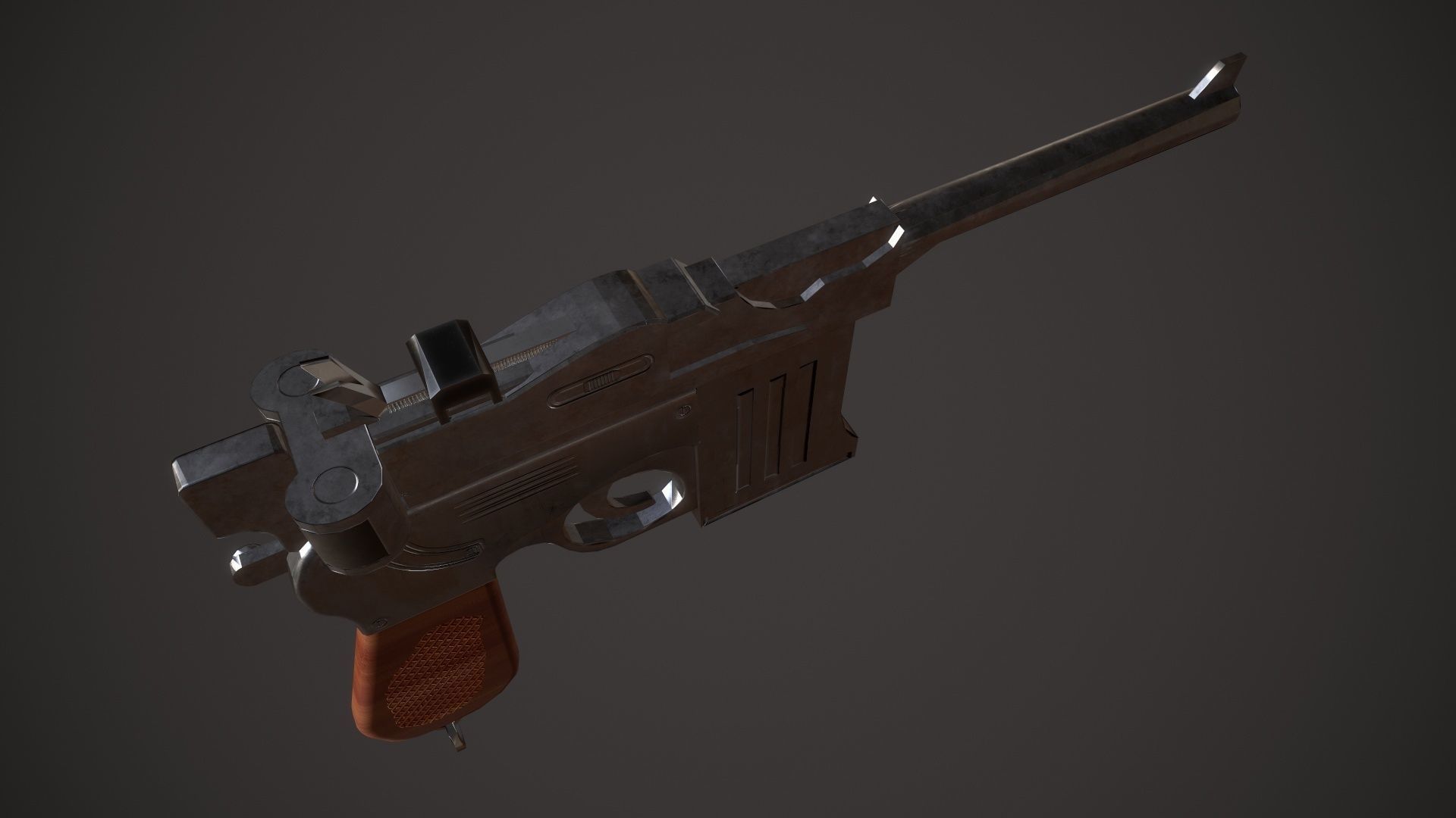 3D model The Broadsider Infinite Gun - Bioshock - Lowpoly - Gameready ...