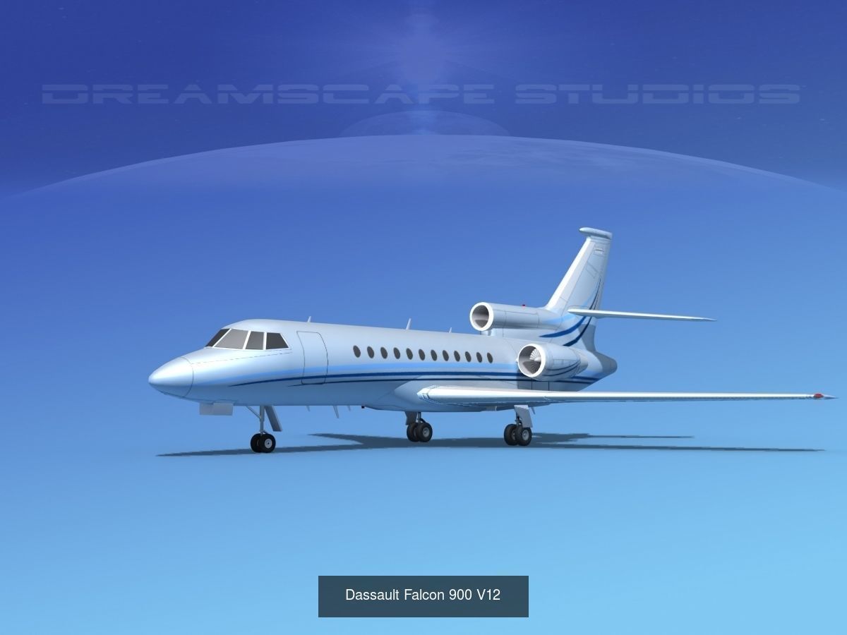 25 Dassault Falcon Private Luxury Jets 3D Model Collection | CGTrader