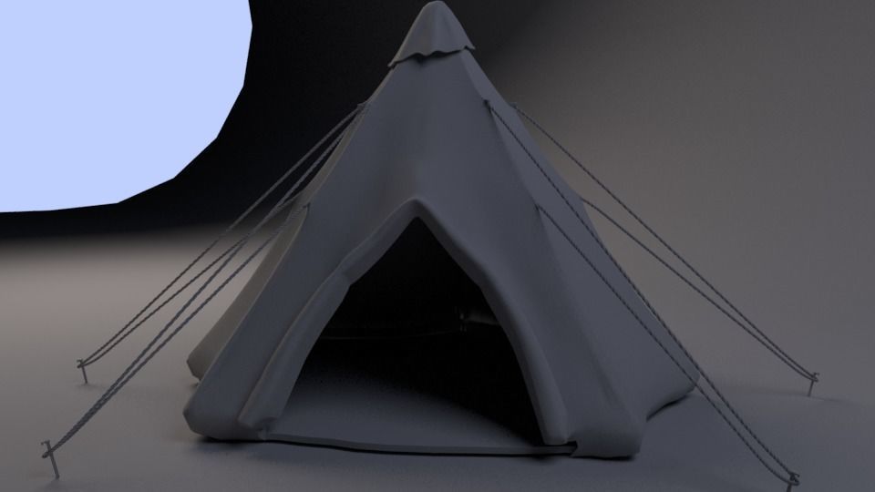 camping tent free 3D model | CGTrader