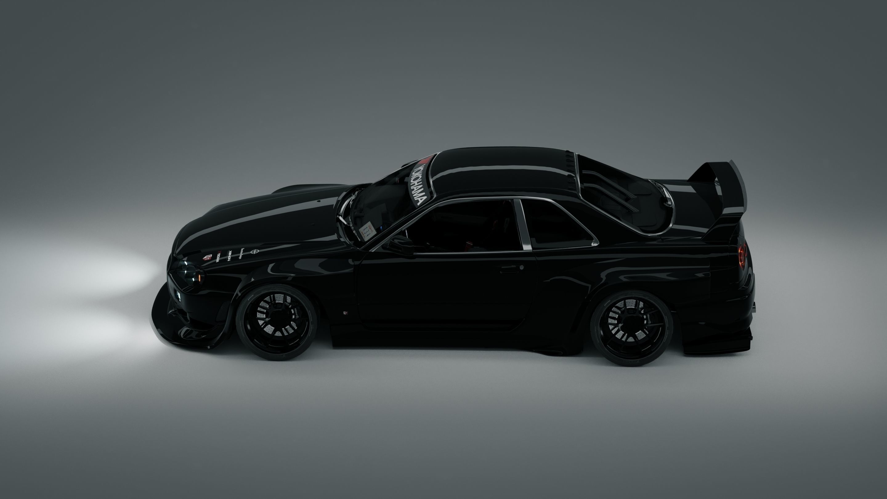 Nissan R34 Skyline widebody twin turbo 3D model | CGTrader