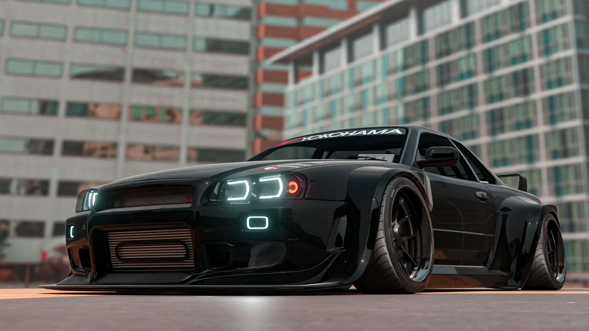 Nissan R34 Skyline widebody twin turbo 3D model | CGTrader