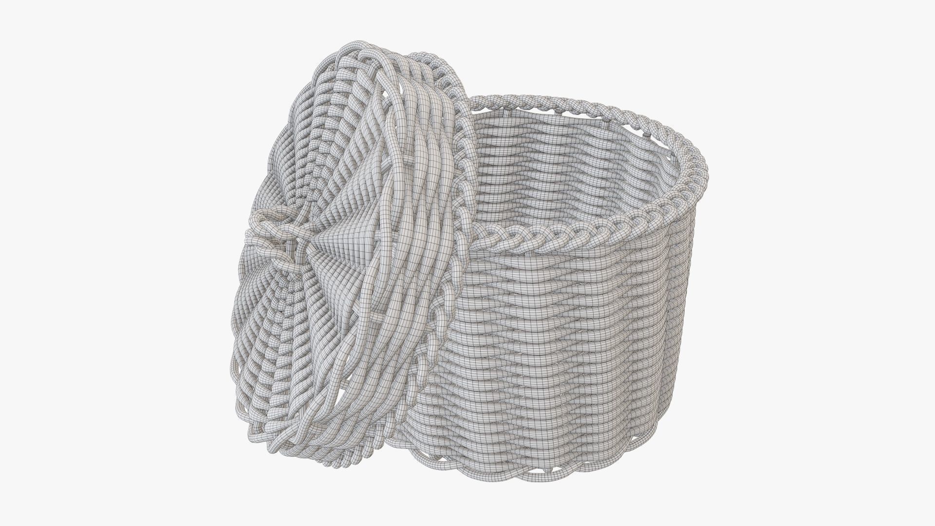 Small wicker box 3D model | CGTrader